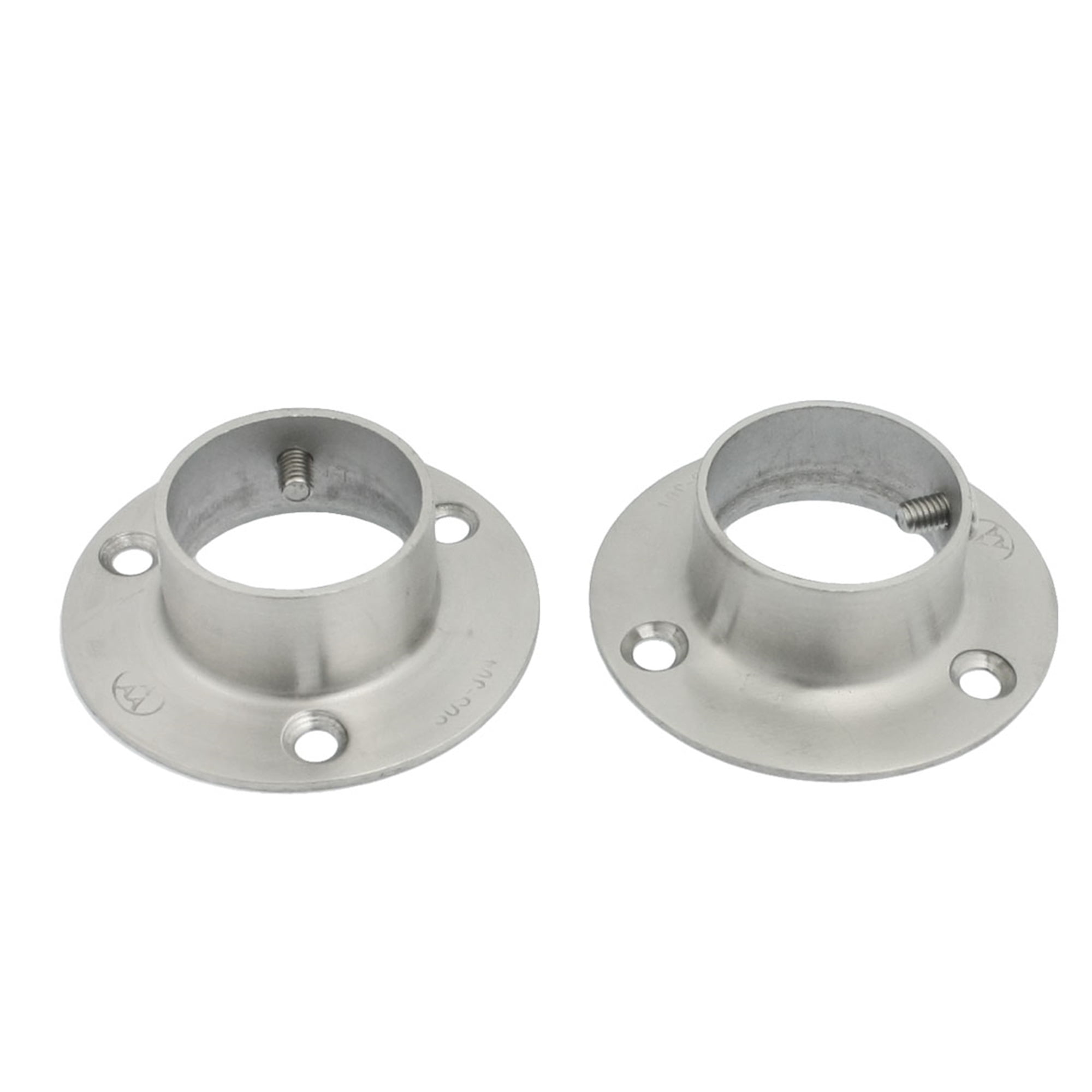 Uxcell Stainless Steel Closet Pole Socket Rod Flange 1" w Screws Silver ...