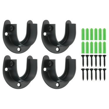 Uxcell 1.50''Dia Closet Pole Sockets Bracket Rod Pole End Supports ...