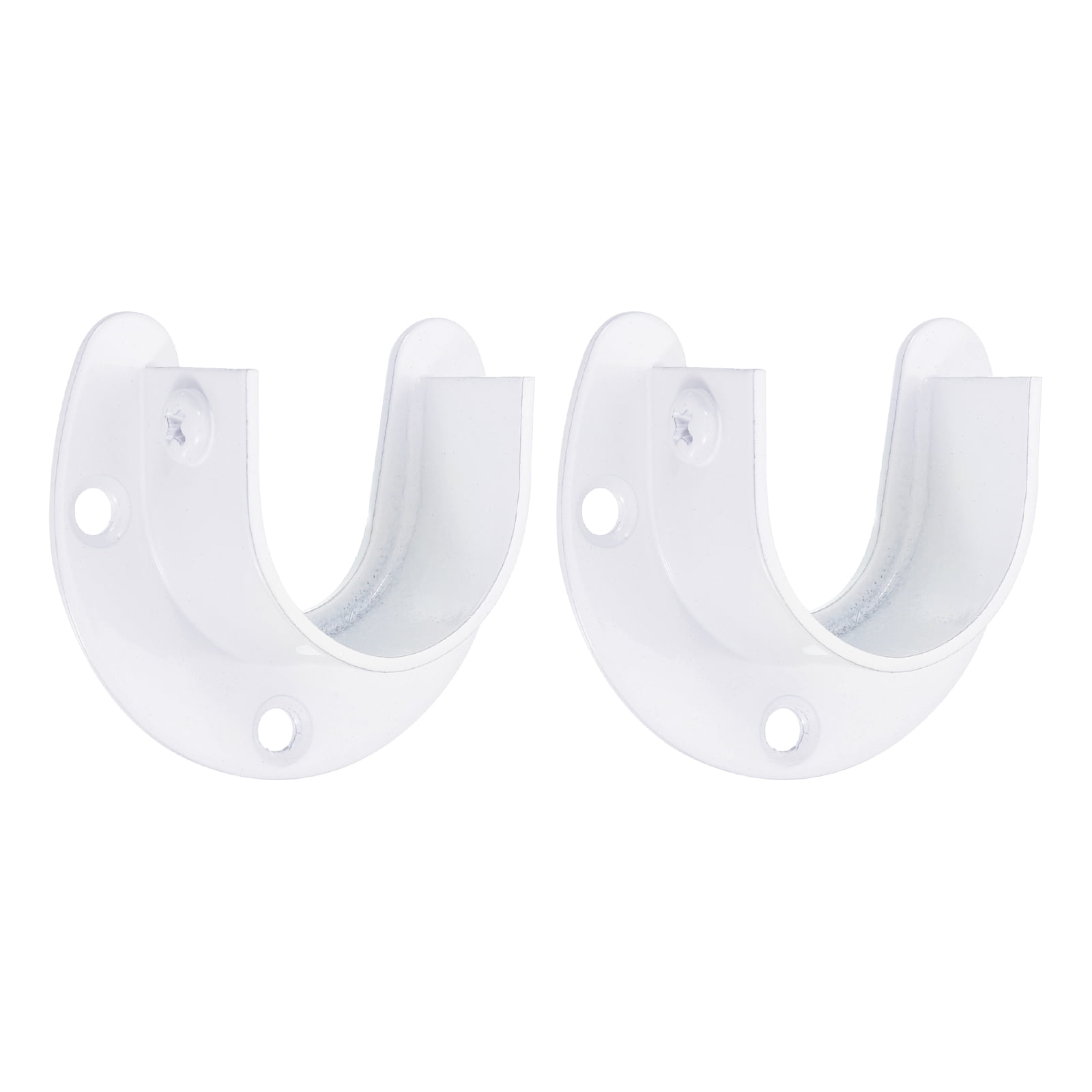 Uxcell Closet Rod Bracket Wardrobe Bracket U-Shaped Rod Sockets Flange ...
