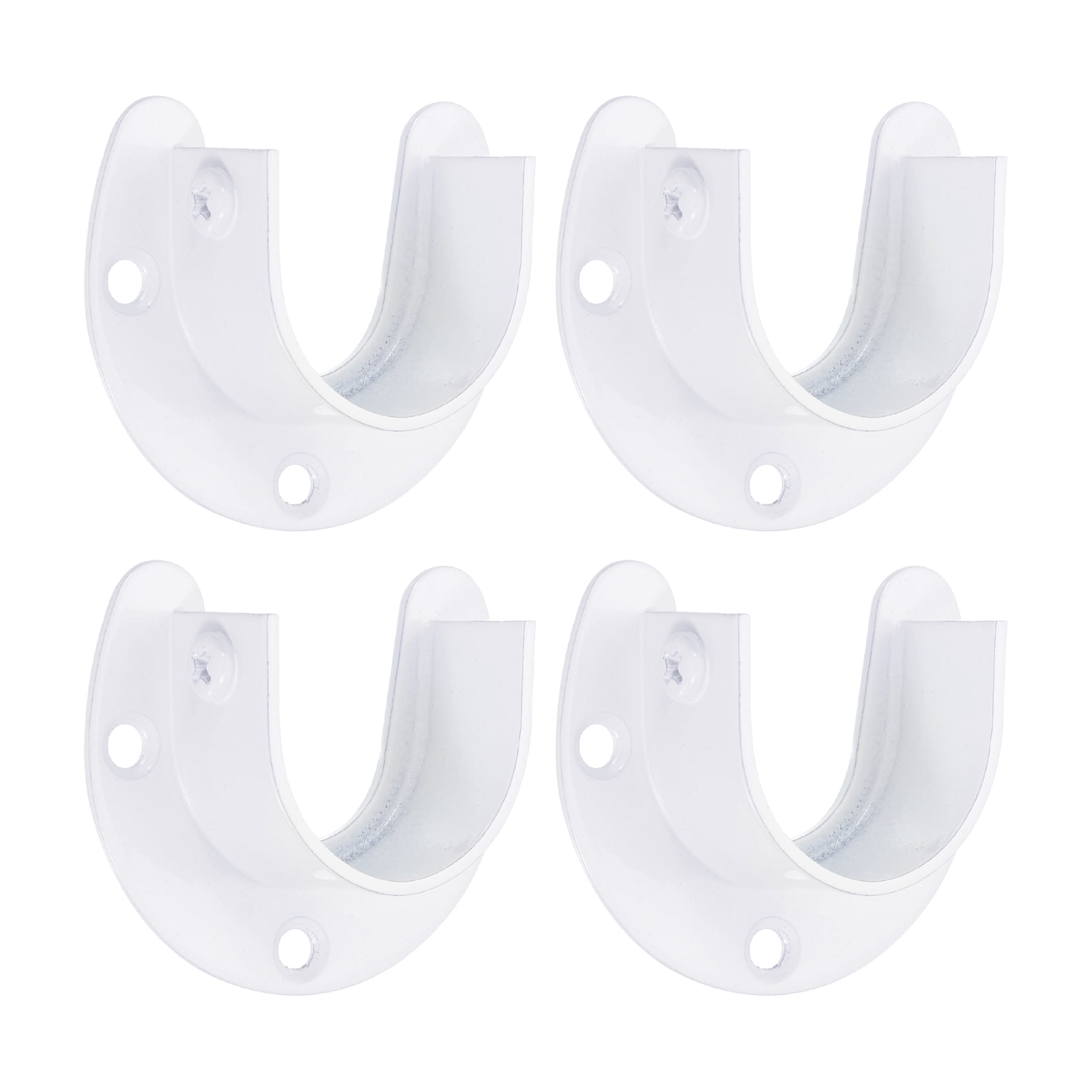 Uxcell Closet Rod Bracket Wardrobe Bracket U-Shaped Rod Sockets Flange ...