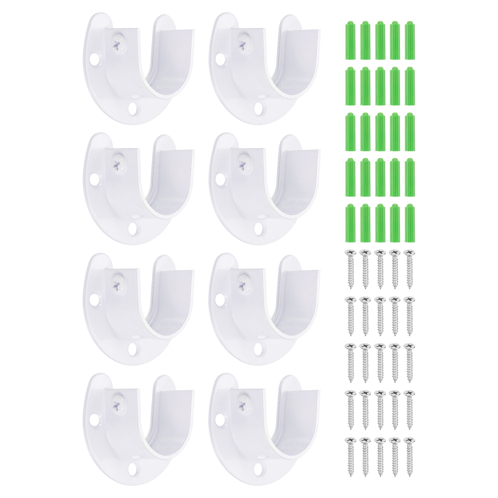 Uxcell Stainless Steel Closet Rod Bracket, 1 Inch Dia U-Shaped Closet ...