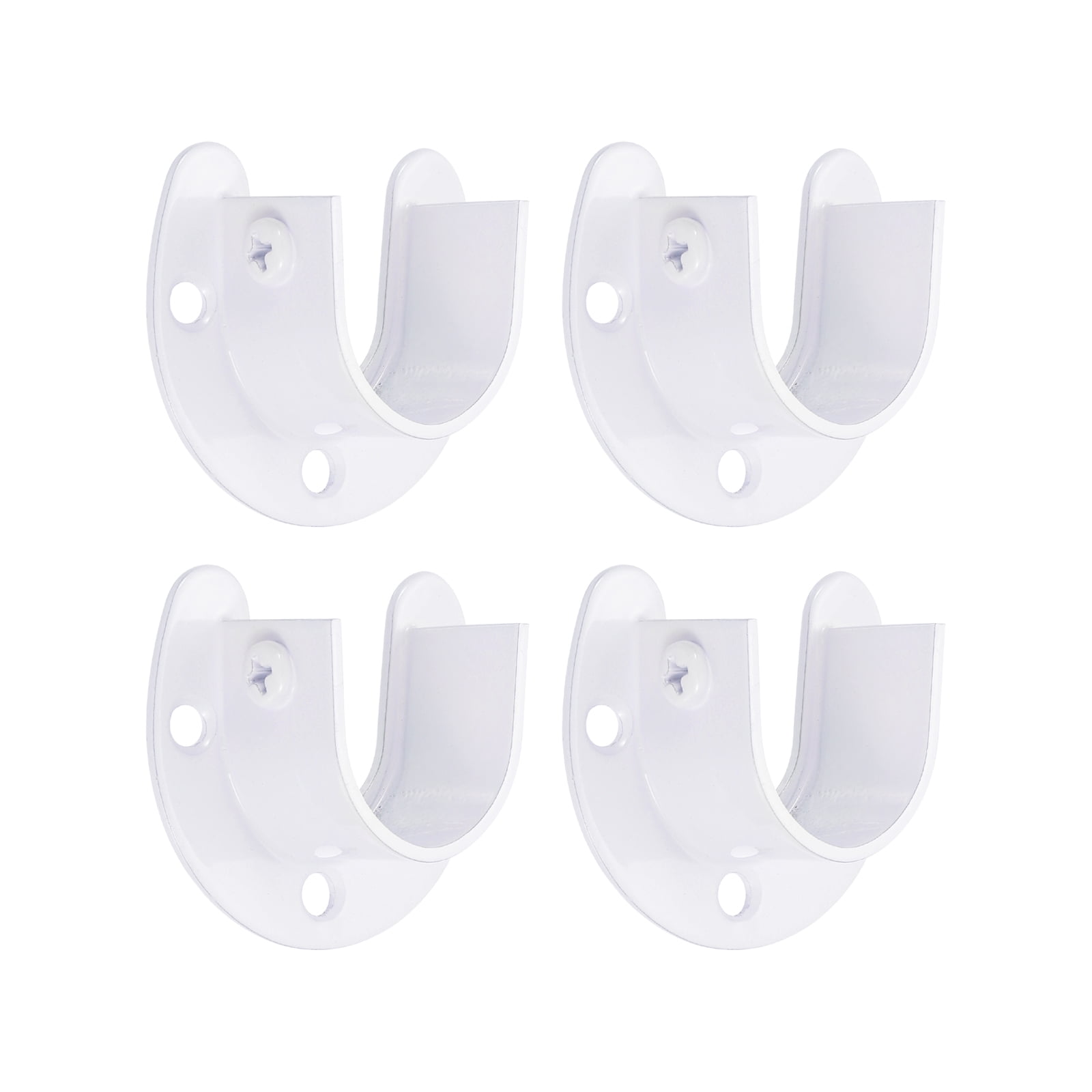 Uxcell Closet Rod Bracket Wardrobe Bracket U-Shaped Rod Sockets Flange ...