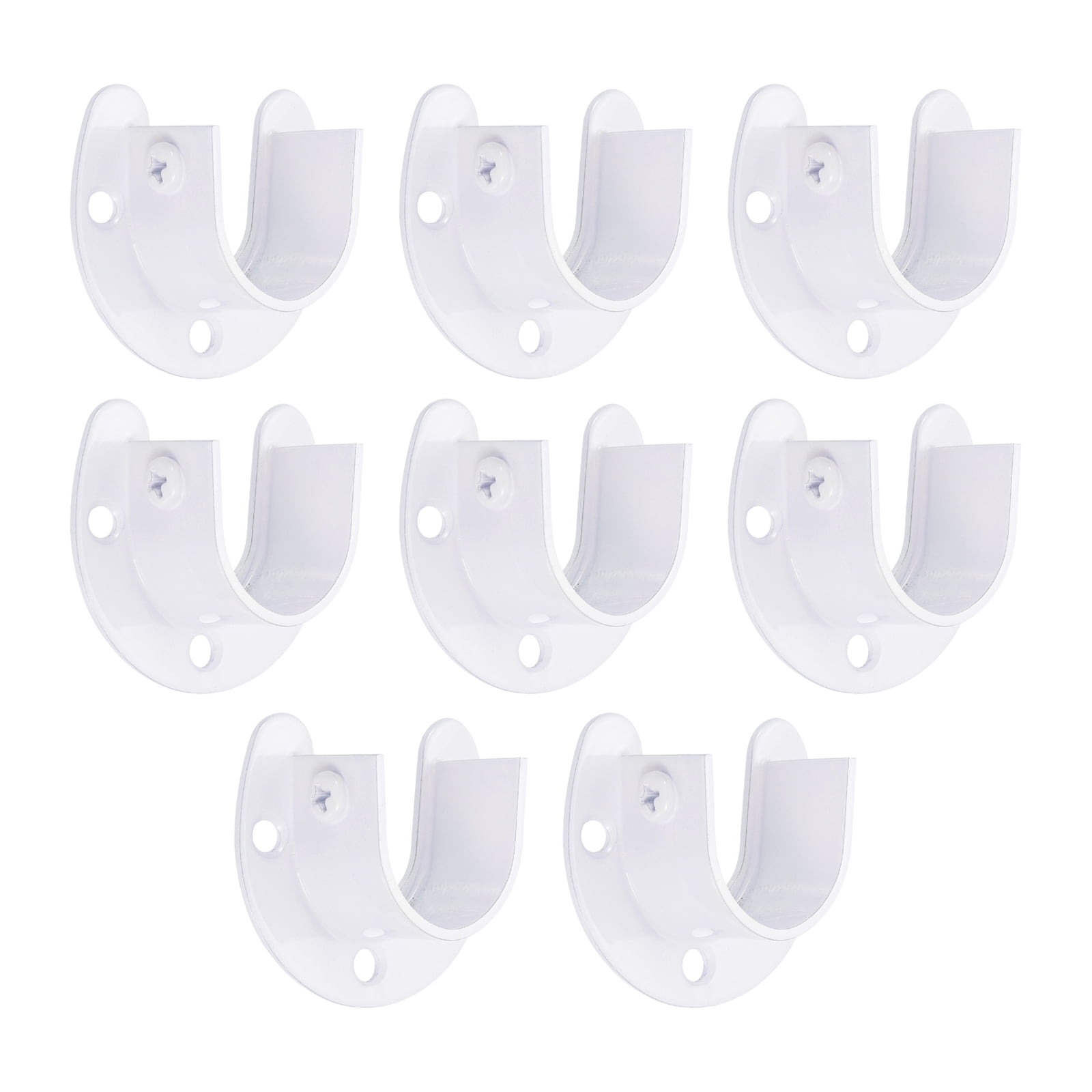 Uxcell Closet Rod Bracket Wardrobe Bracket U-Shaped Rod Sockets Flange ...
