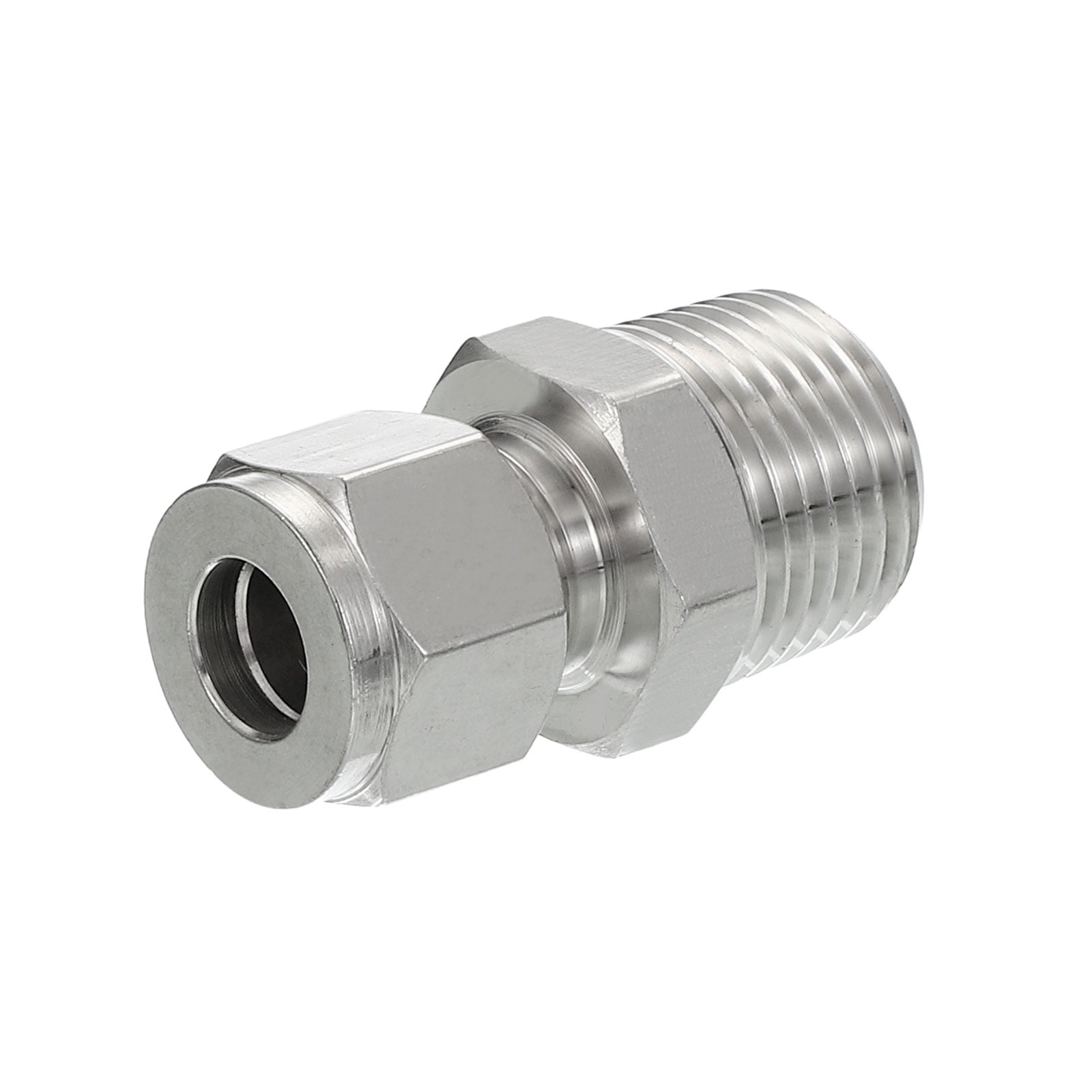 Uxcell Stainless Steel Compression Tube Fitting, Double Ferrules ...