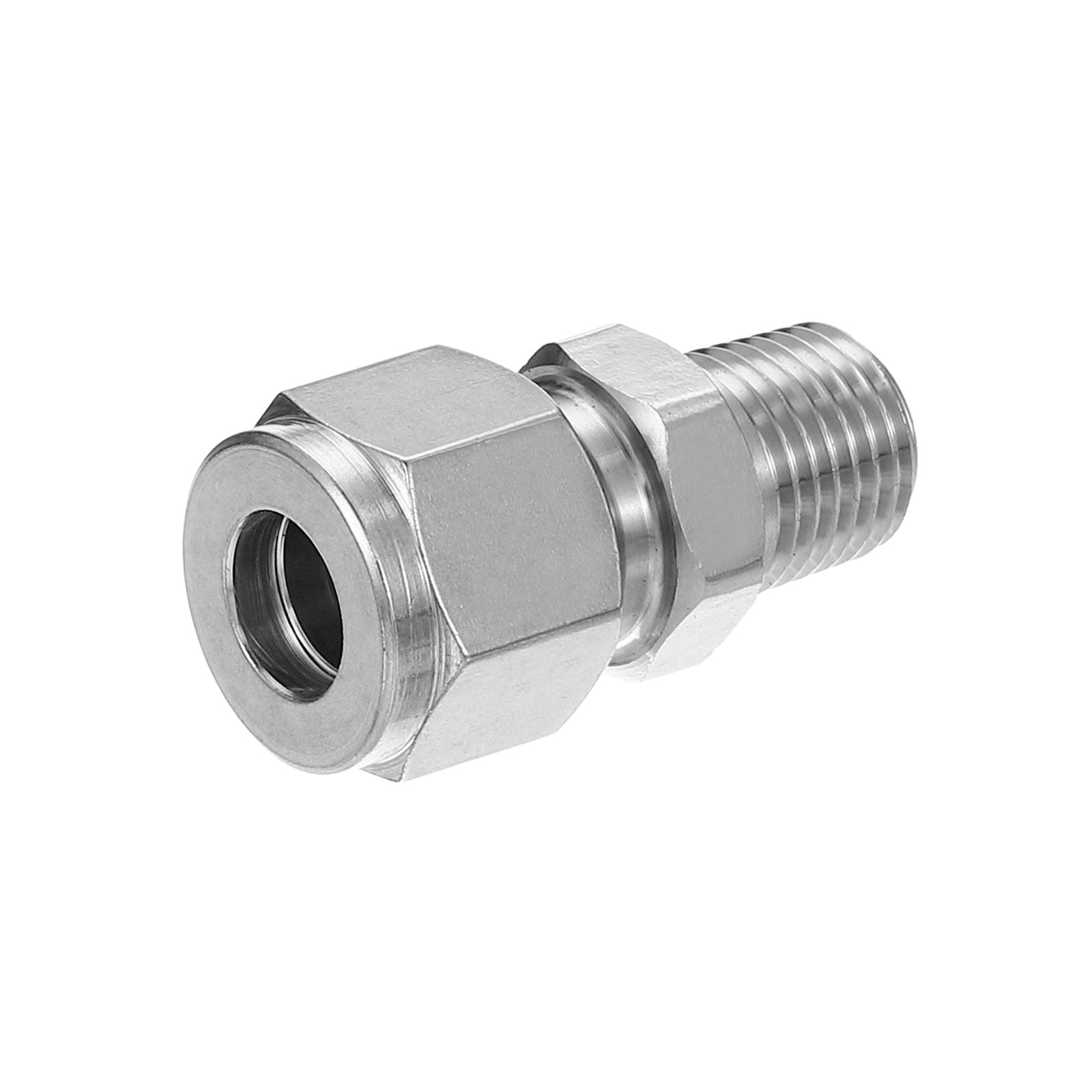 Uxcell Stainless Steel Compression Tube Fitting, Double Ferrules ...