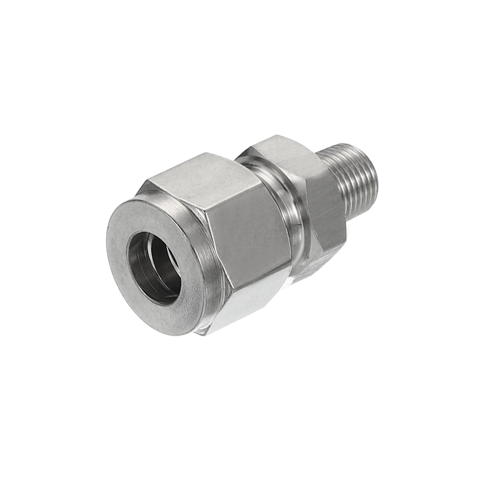 Uxcell Stainless Steel Compression Tube Fitting, Double Ferrules ...