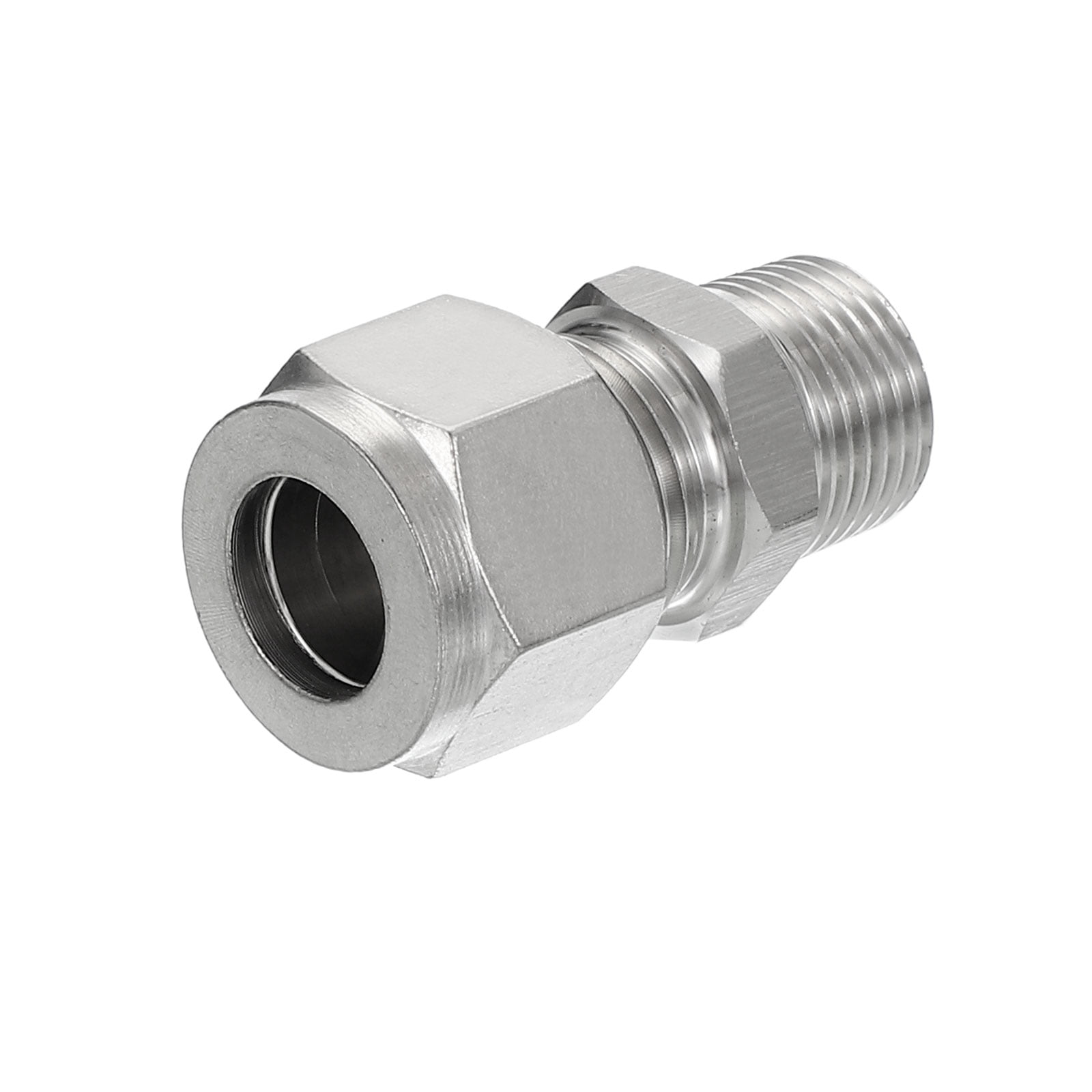 Uxcell Stainless Steel Compression Tube Fitting, Double Ferrules ...