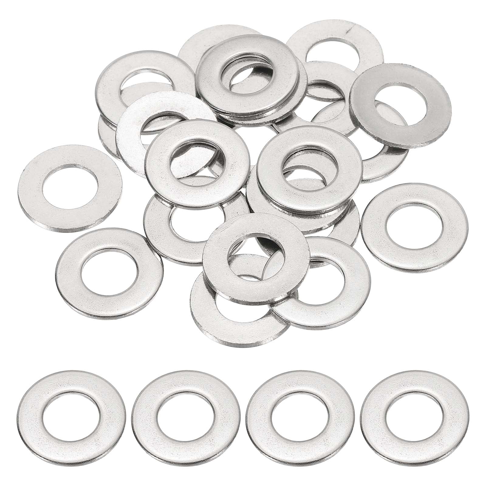 Uxcell Stainless Steel Flat Washers, Round Metal Washer Small Spacer ...