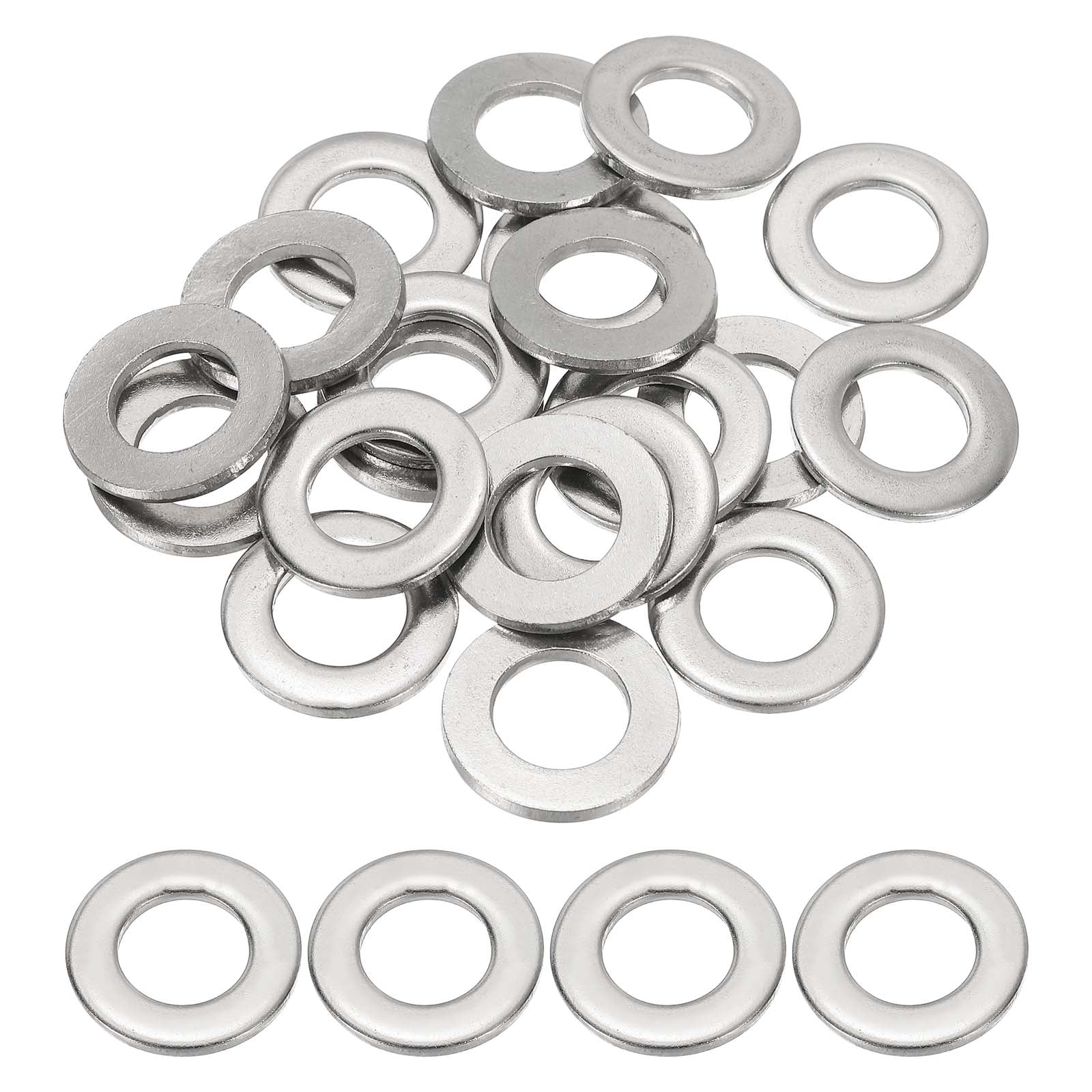 Uxcell Stainless Steel Flat Washers Round Metal Washer Small Spacer for ...