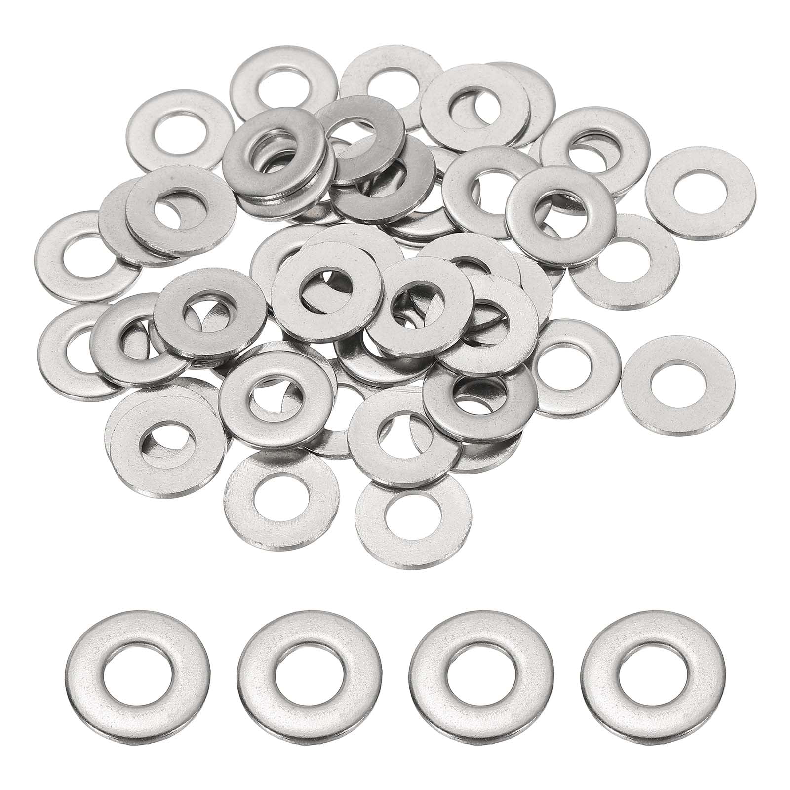 Uxcell Stainless Steel Flat Washers, Round Metal Washer Small Spacer ...