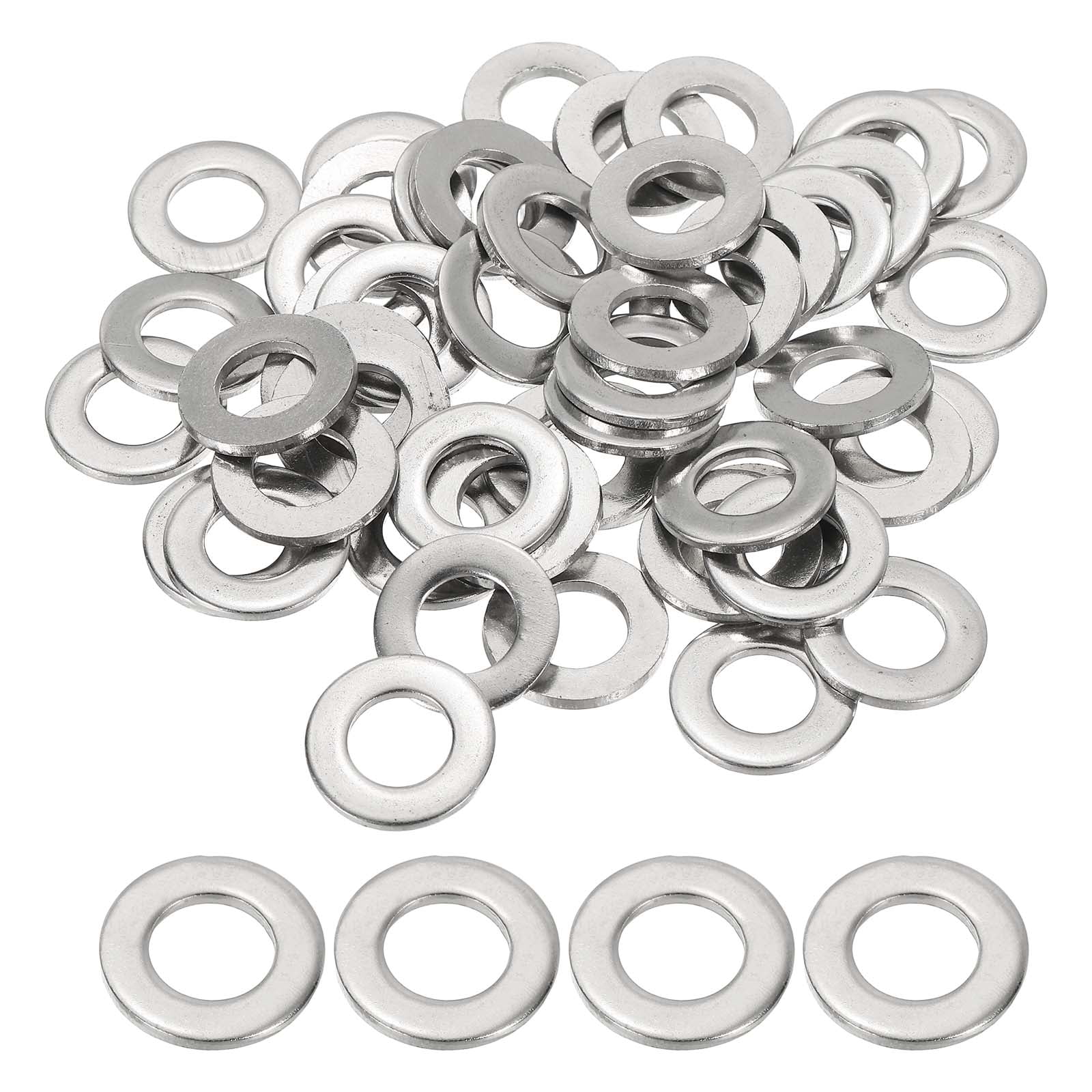 Uxcell Stainless Steel Flat Washers Round Metal Washer Small Spacer for ...