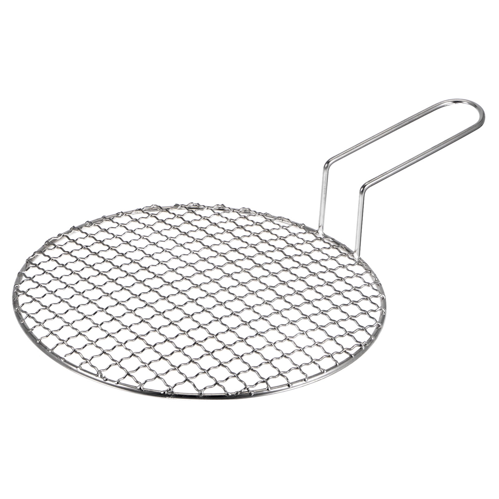 Uxcell Stainless Steel Grill, 10-inch Round Barbecue Net BBQ Grill ...