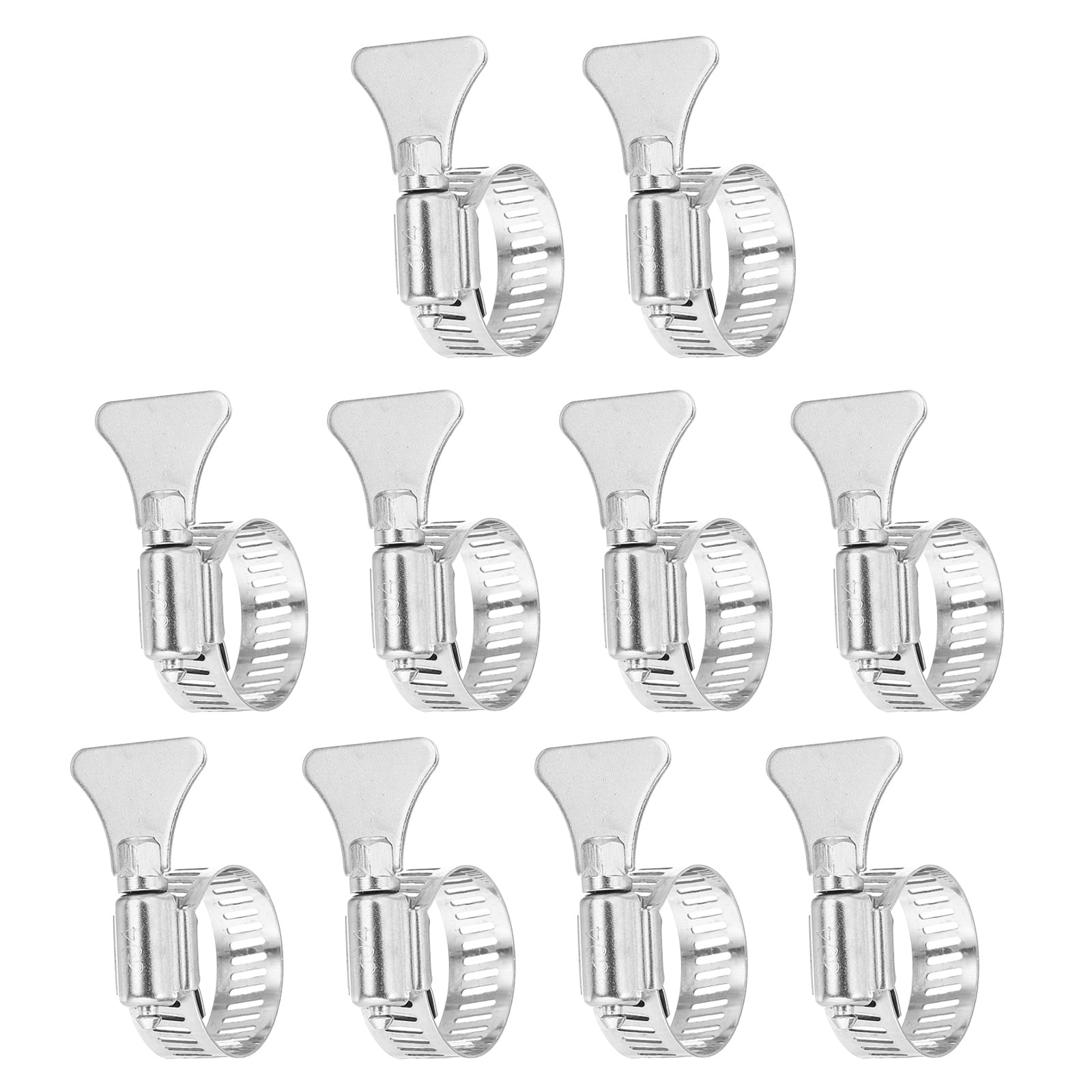 Uxcell Stainless Steel Hose Clamp, 10 Pcs 14-27mm (0.6-1.1Inch ...