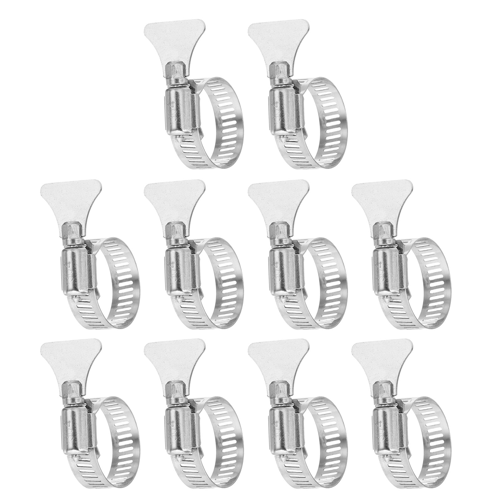 Uxcell Stainless Steel Hose Clamp, 10 Pcs 18-32mm (0.8-1.3Inch ...
