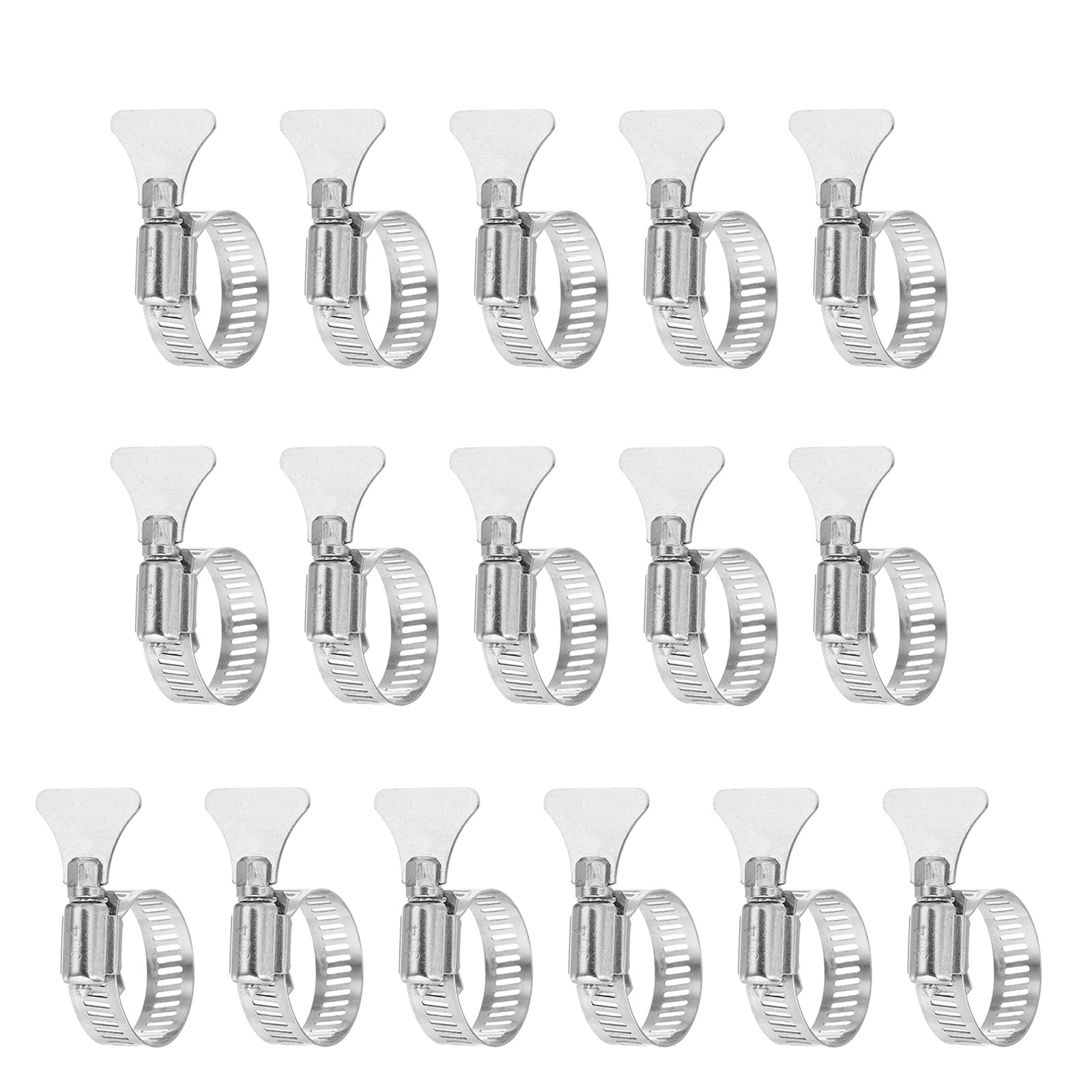 Uxcell Stainless Steel Hose Clamp, 16 Pcs 18-32mm (0.8-1.3Inch ...