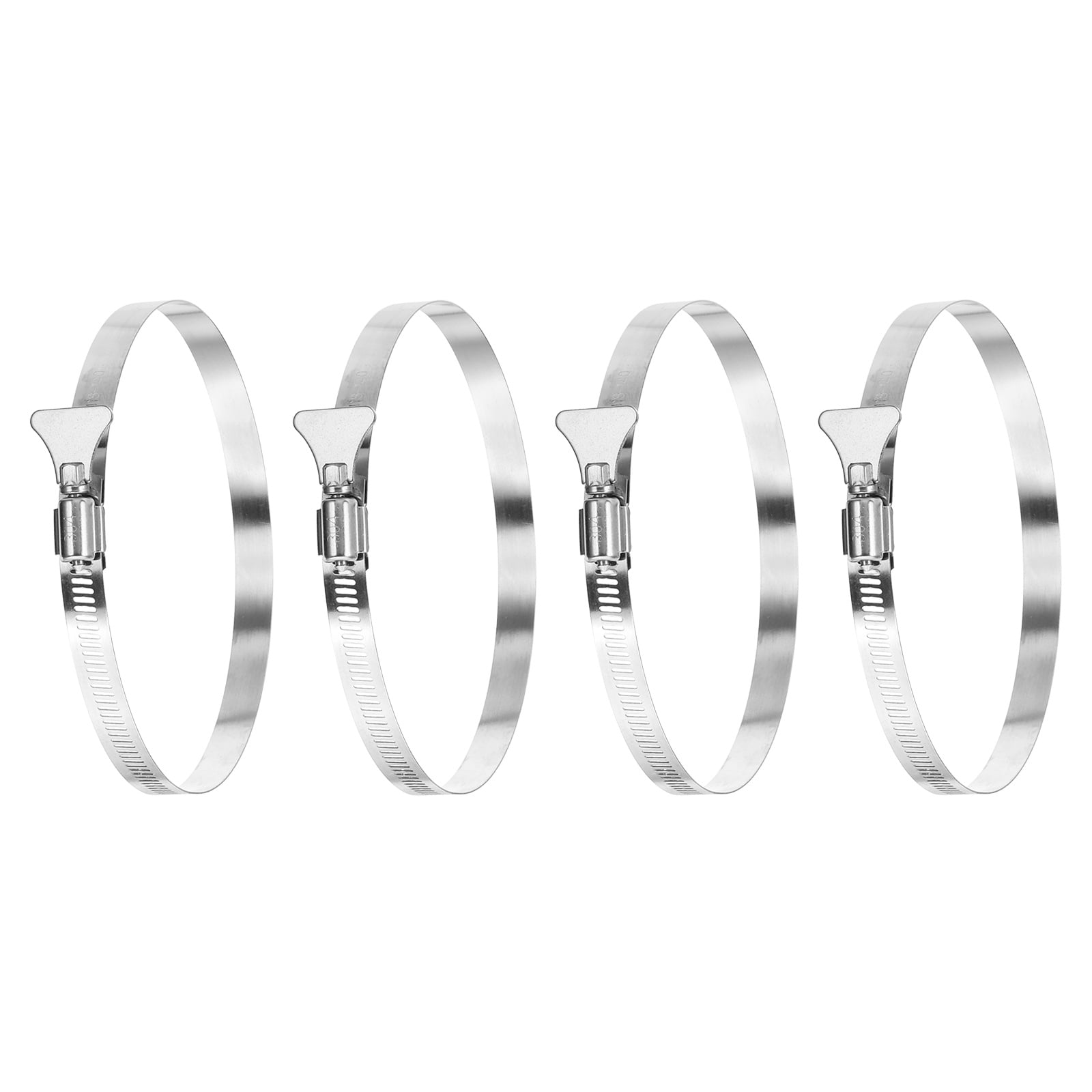 Uxcell Stainless Steel Hose Clamp, 4 Pcs 118-140mm (4.7-5.6Inch ...