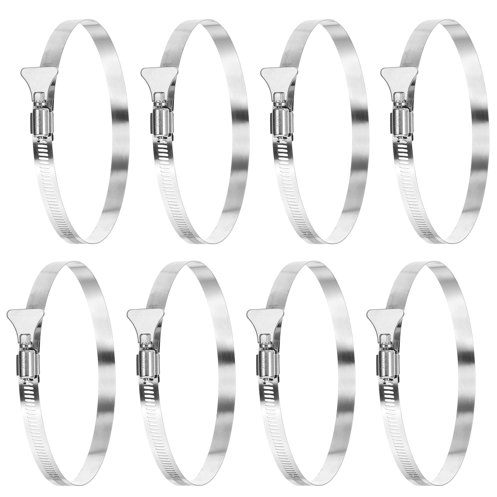 Uxcell Stainless Steel Hose Clamp, 8 Pcs 130-152mm (5.2-6Inch ...