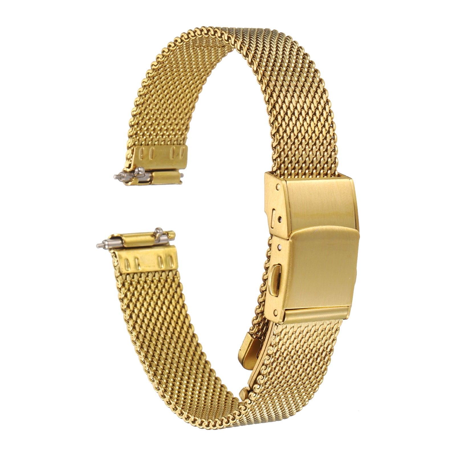 Uxcell Stainless Steel Mesh Watch Band 12mm Width 1.8mm Thick Quick ...