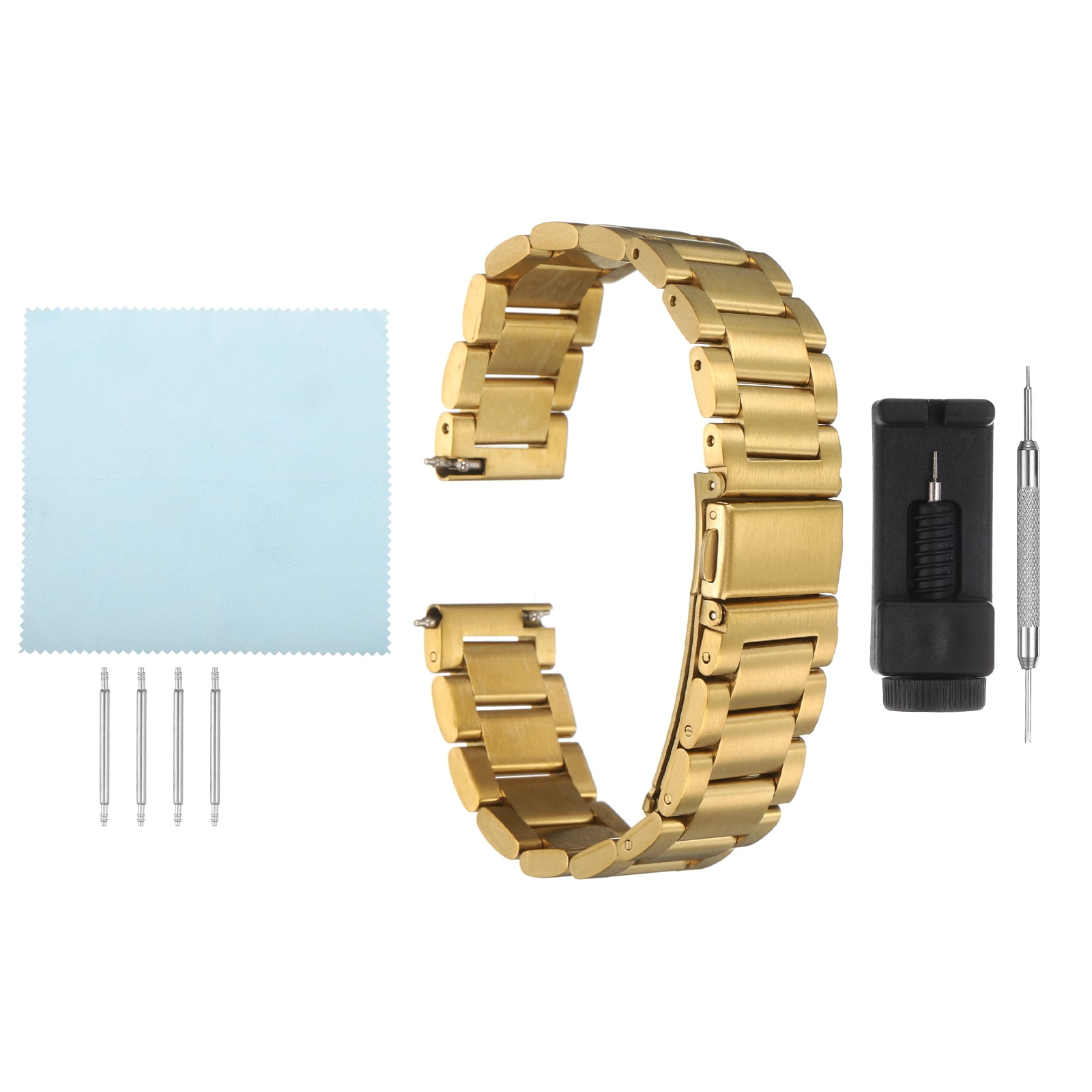 Uxcell Stainless Steel Mesh Watch Band 18mm Quick Release Metal Folding ...