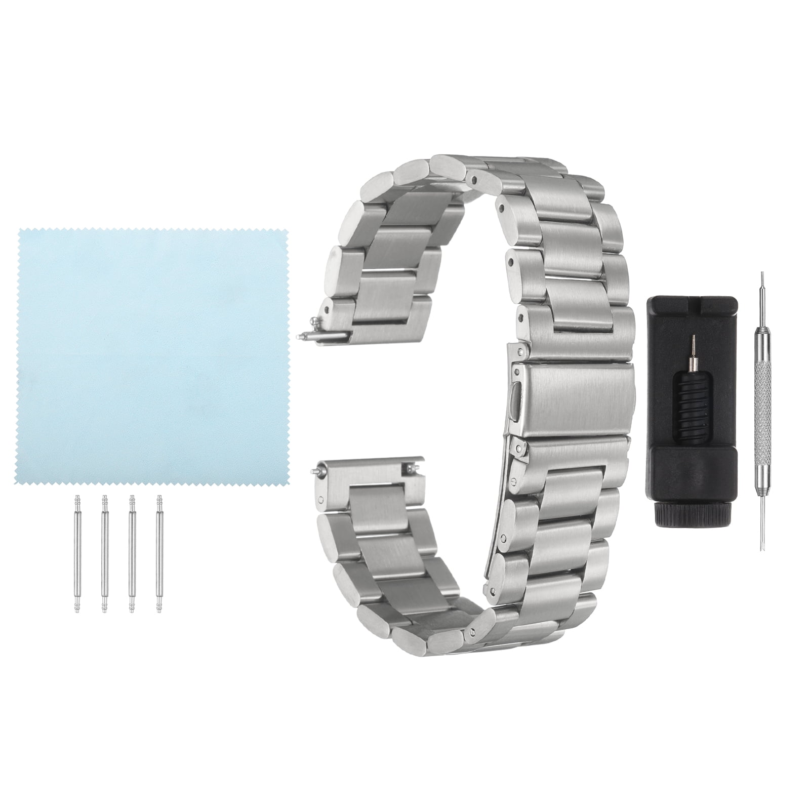 Uxcell Stainless Steel Mesh Watch Band 20mm Quick Release Metal Folding ...