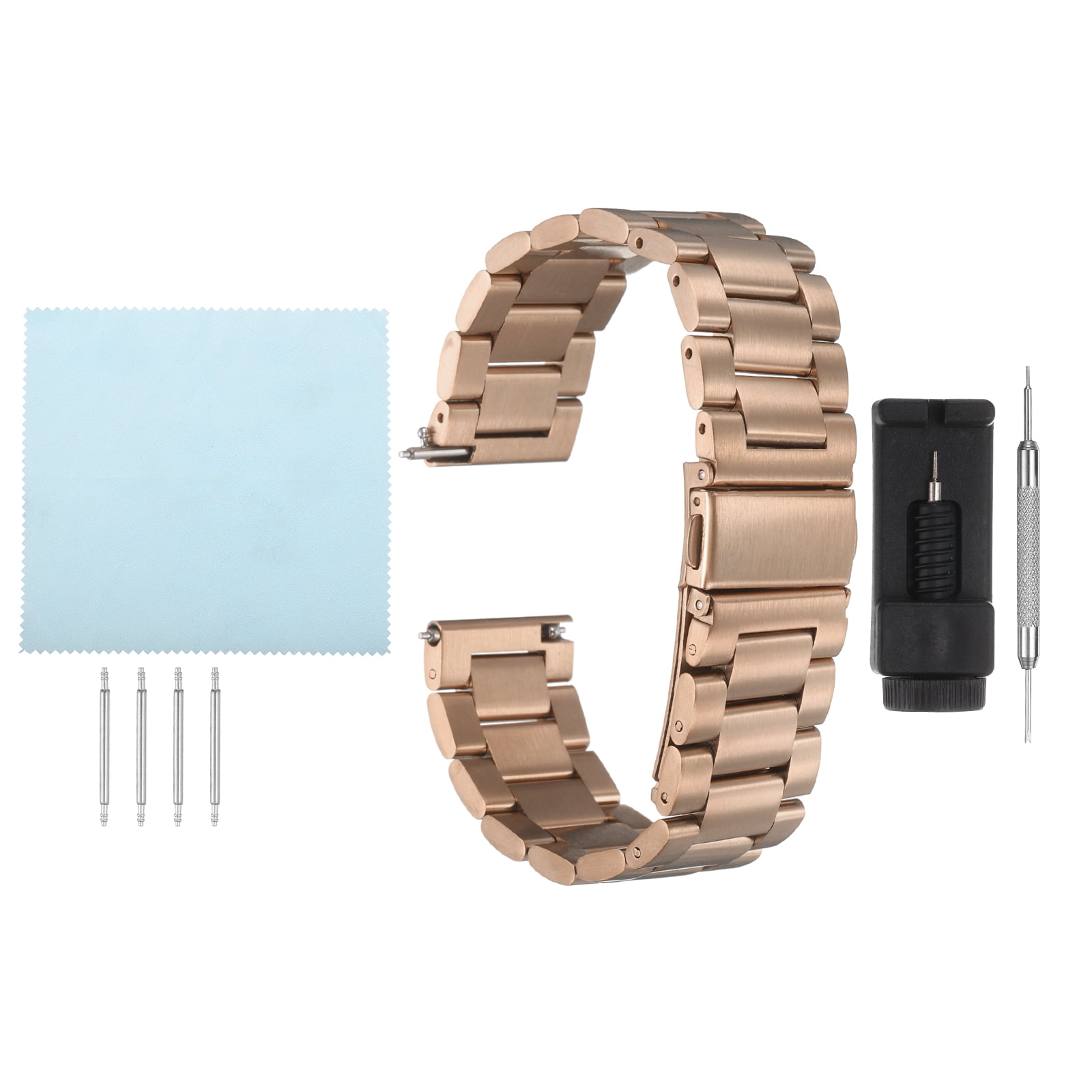 Uxcell Stainless Steel Mesh Watch Band 20mm Quick Release Metal Folding ...