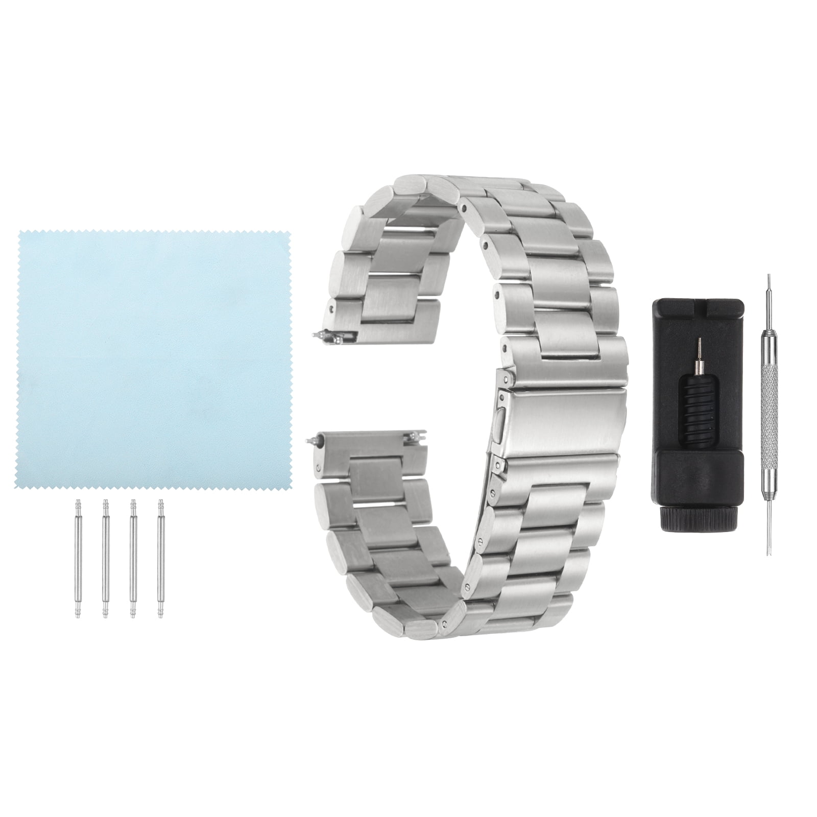 Uxcell Stainless Steel Mesh Watch Band 22mm Quick Release Metal Folding ...