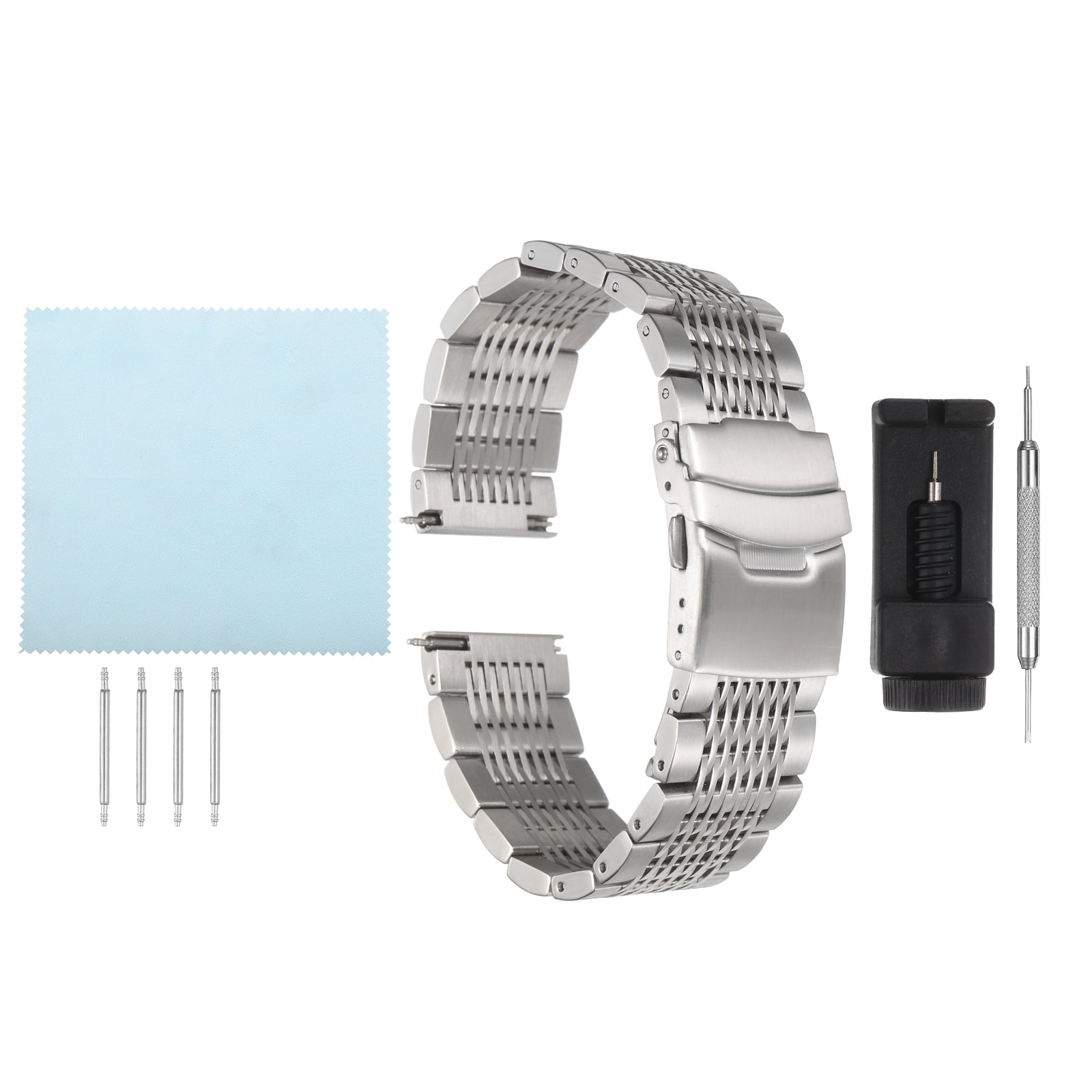 Uxcell Stainless Steel Mesh Watch Band 22mm Quick Release Metal Watch ...