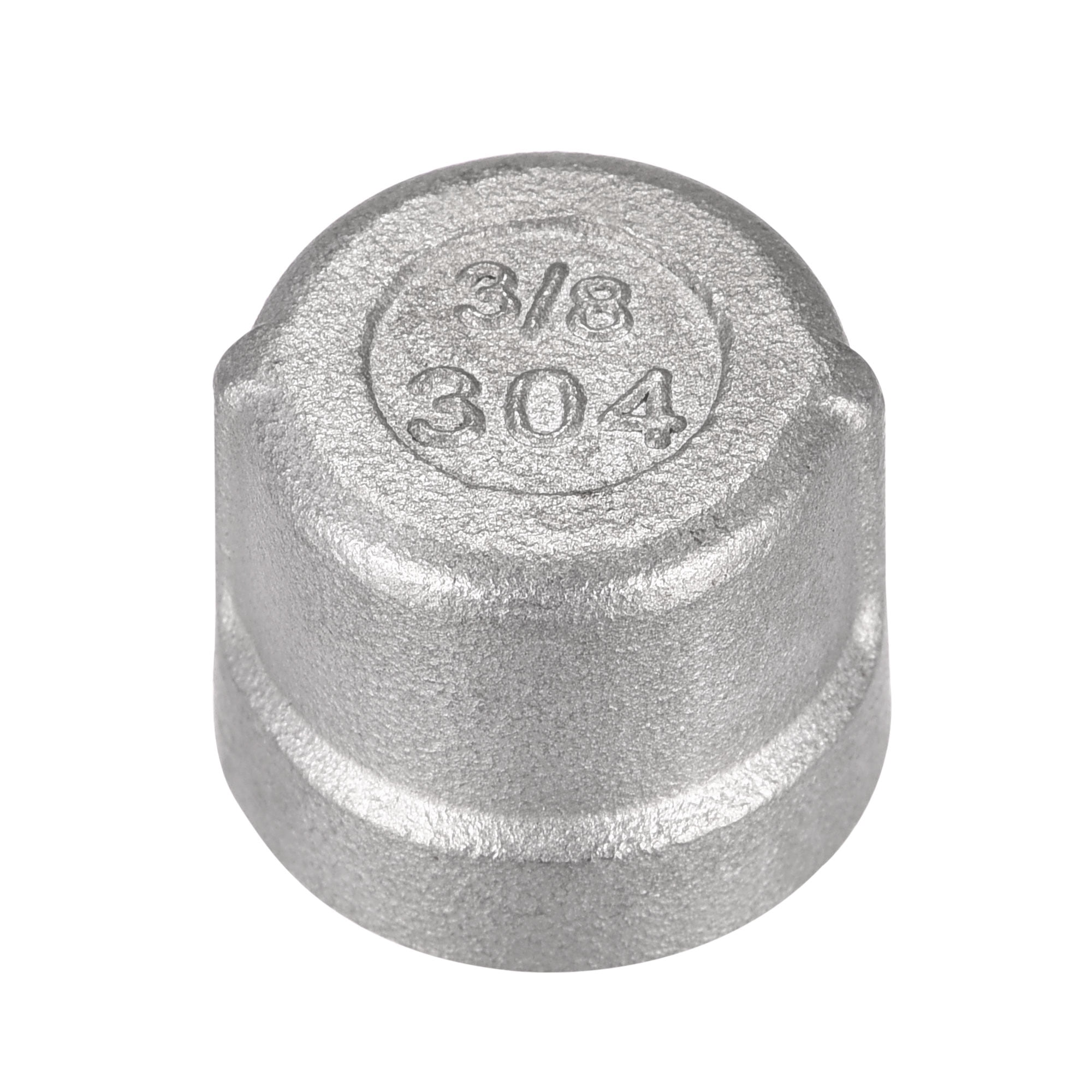 Uxcell Stainless Steel Pipe End Cap Fitting Female Thread 3/8 NPT ...