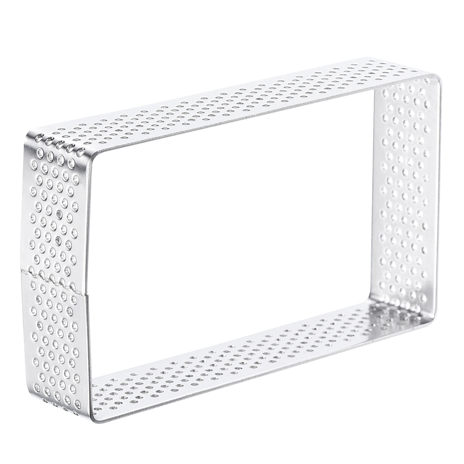 Uxcell Stainless Steel Rectangular Cake Rings, 3.8" x 2.2" Perforated ...