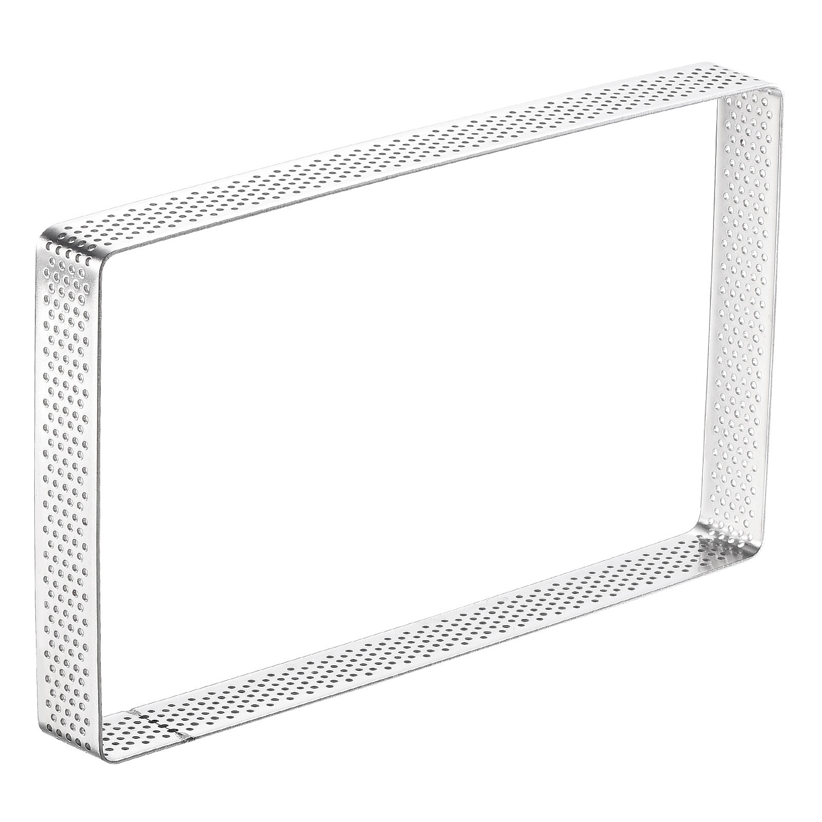 Uxcell Stainless Steel Rectangular Cake Rings, 7.5" x 4.3" Perforated ...