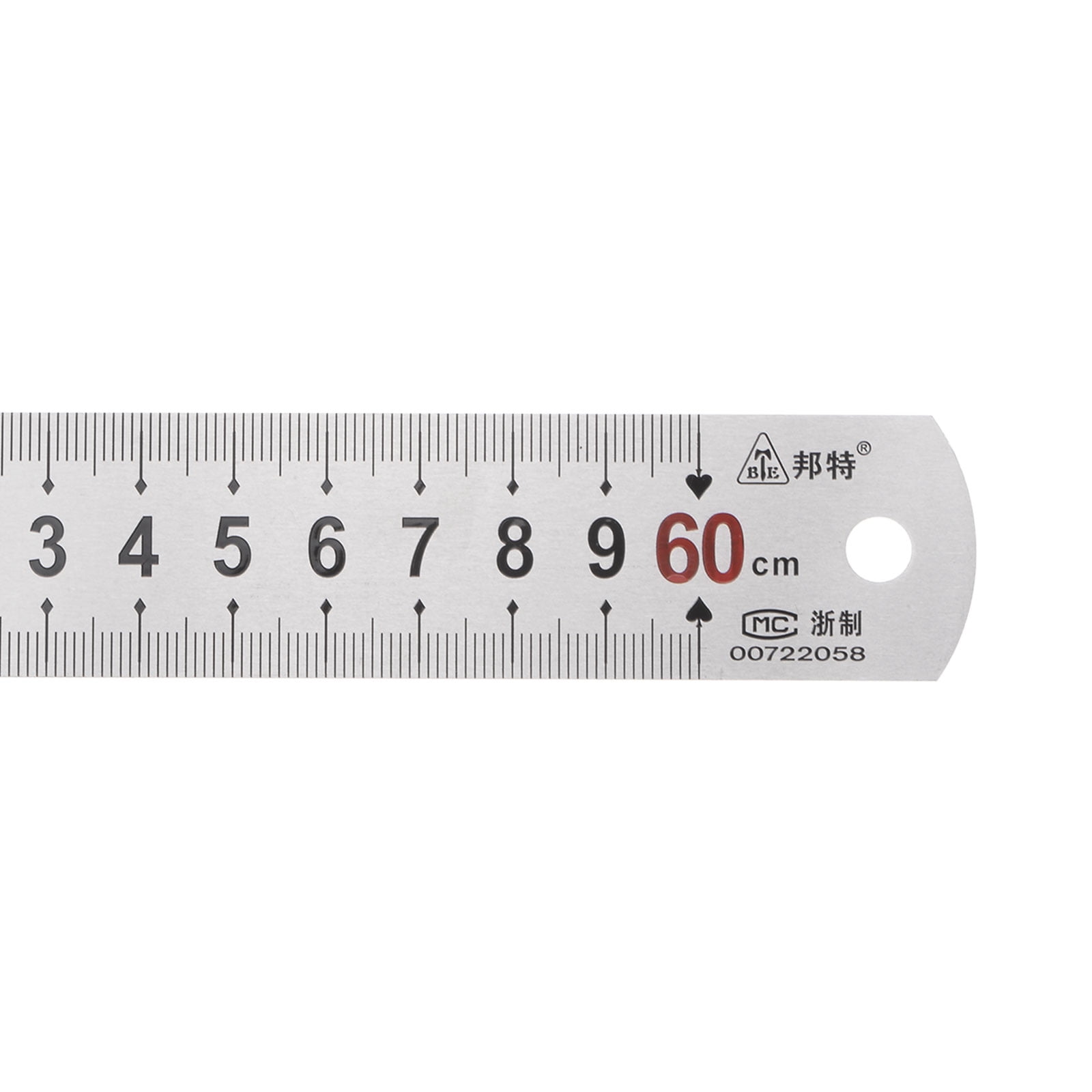 Uxcell Stainless Steel Ruler, 24" Metal Rulers 1.14" Wide Inch and ...