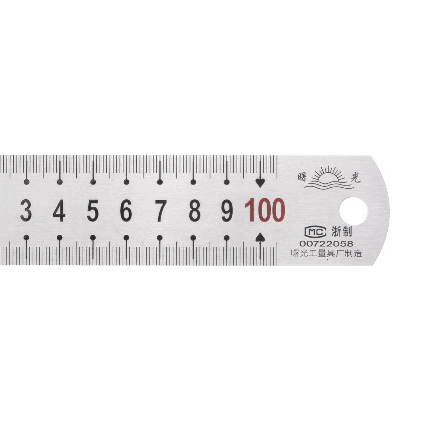 Uxcell Stainless Steel Ruler, 40" Metal Rulers 1.3" Wide Inch and ...