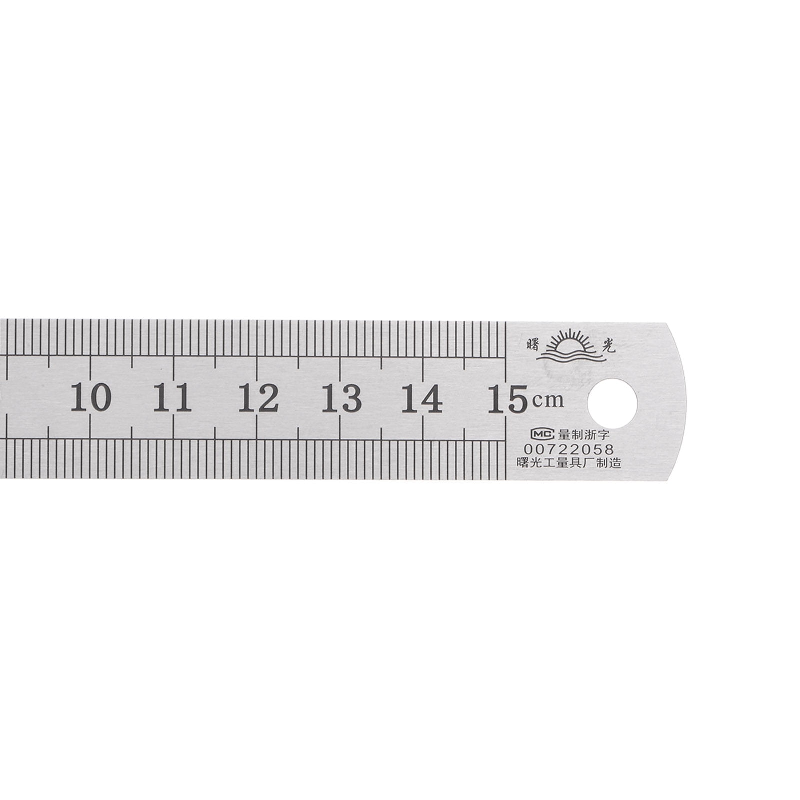 Uxcell Stainless Steel Ruler 6"x1/36"x3/4" Straight Edge Measuring ...