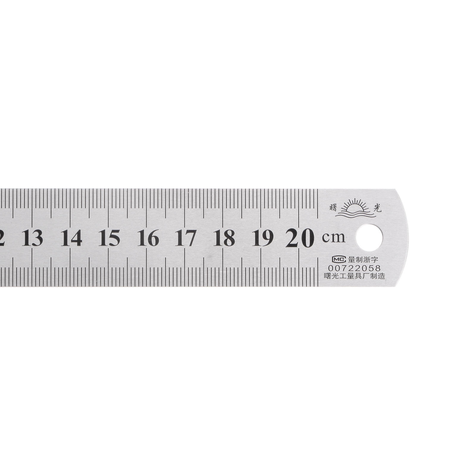 Uxcell Stainless Steel Ruler 8"x1/36"x1" Straight Edge Measuring Tools ...