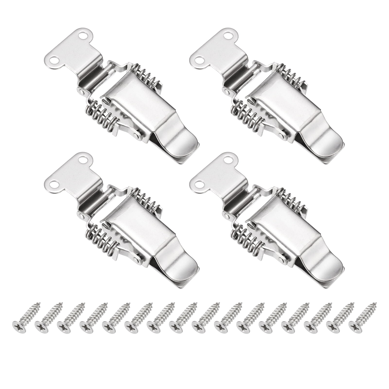 Uxcell Stainless Steel Spring Loaded Toggle Latch with Lock Hole Angle ...