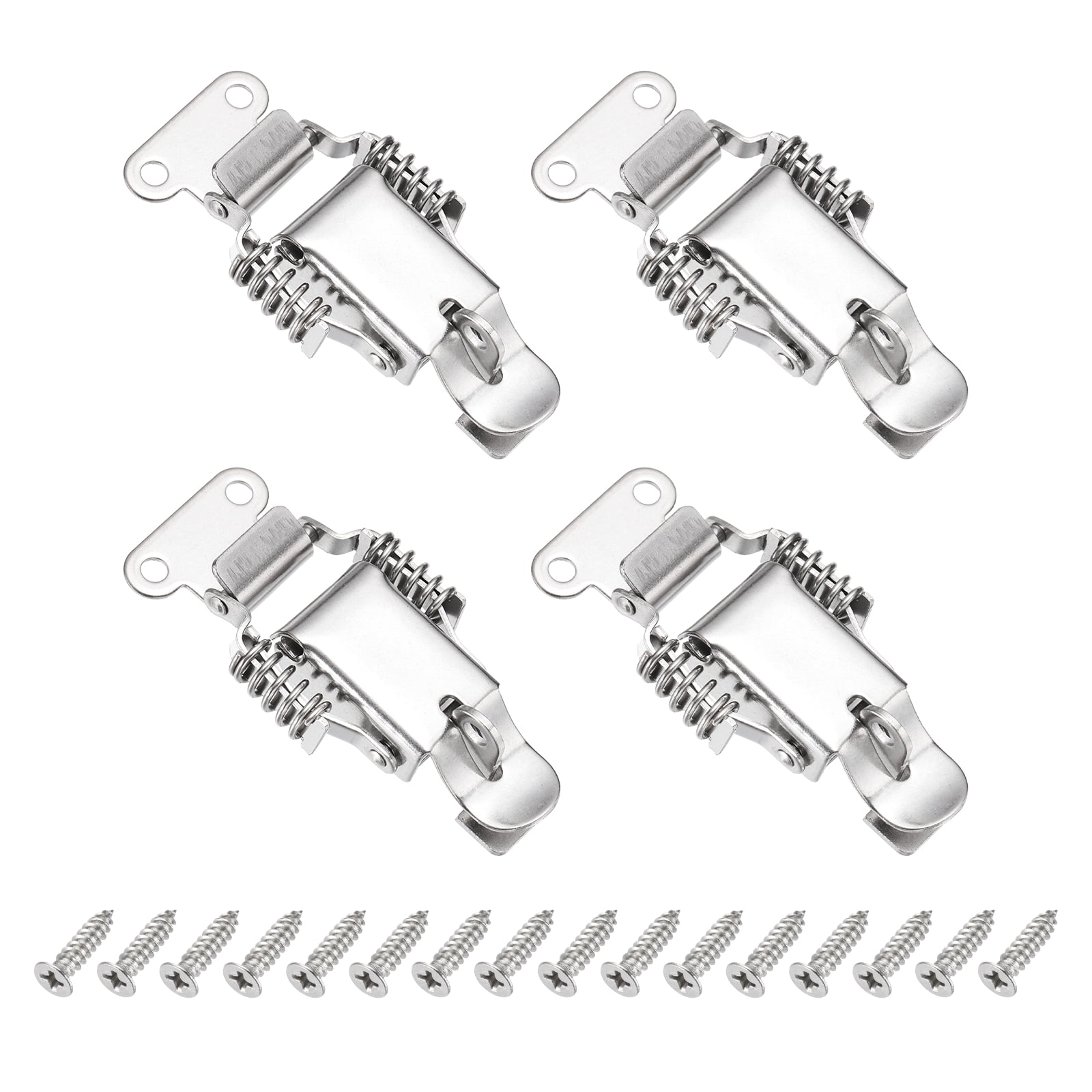 Uxcell Stainless Steel Spring Loaded Toggle Latch with Lock Hole, (L ...