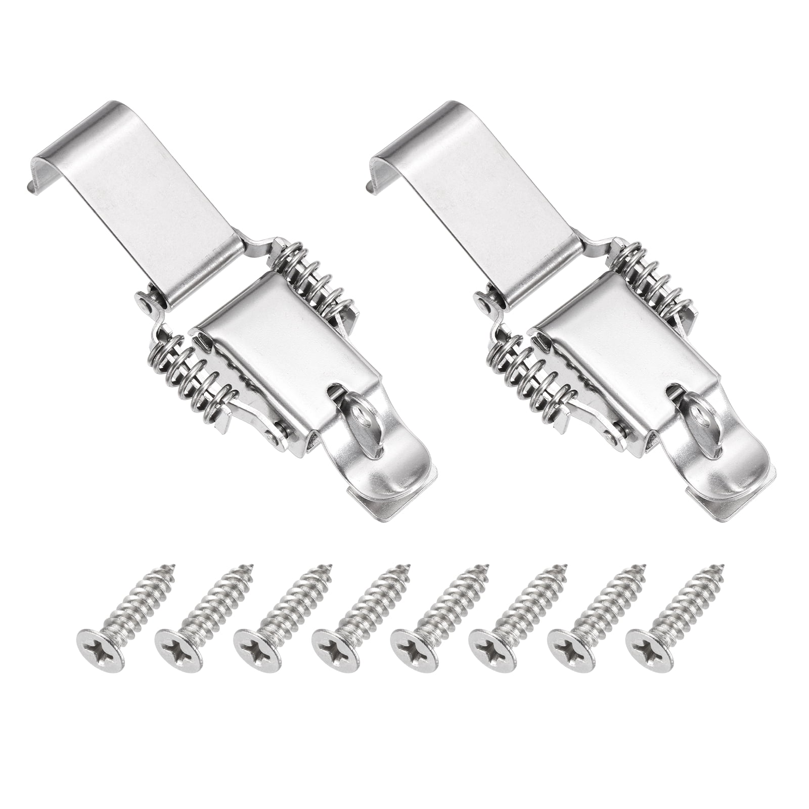 Uxcell Stainless Steel Spring Loaded Toggle Latch with Lock Hole Long ...