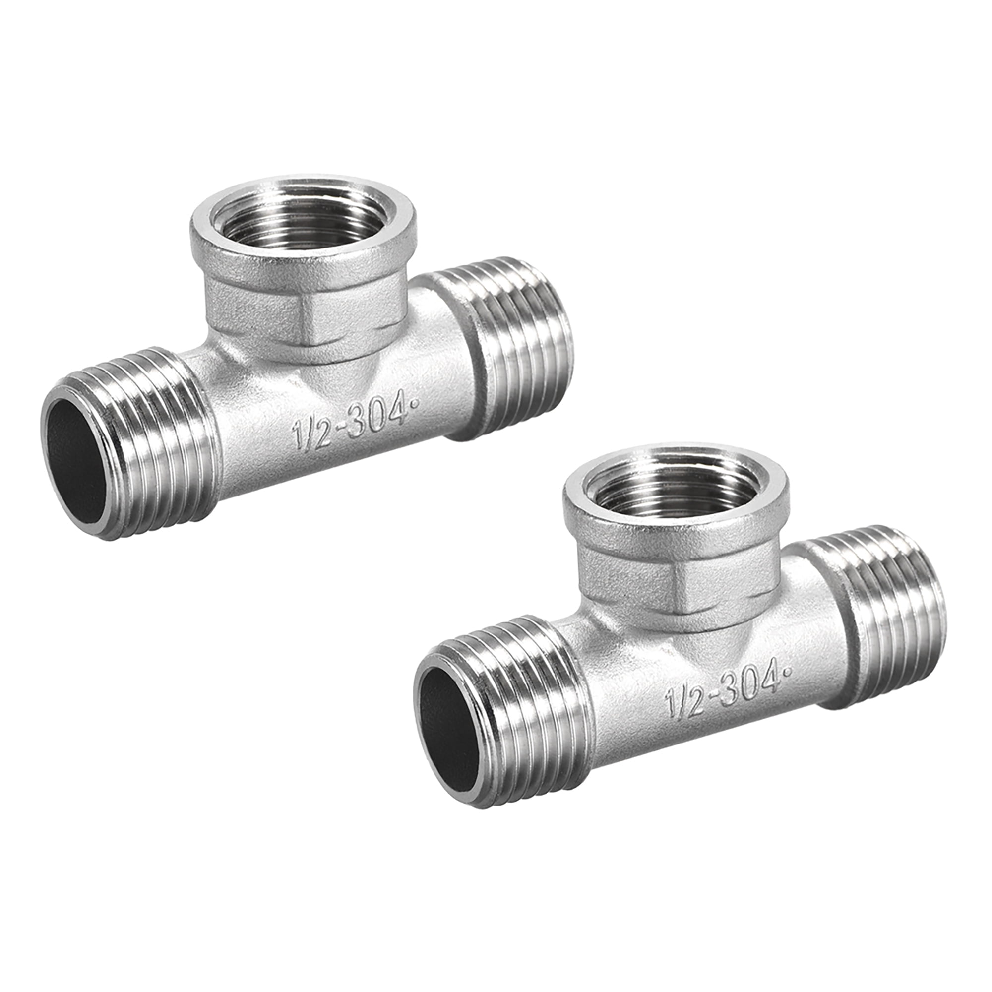 Uxcell Stainless Steel Tee Pipe Fitting T Shaped 3 Way Connector ...