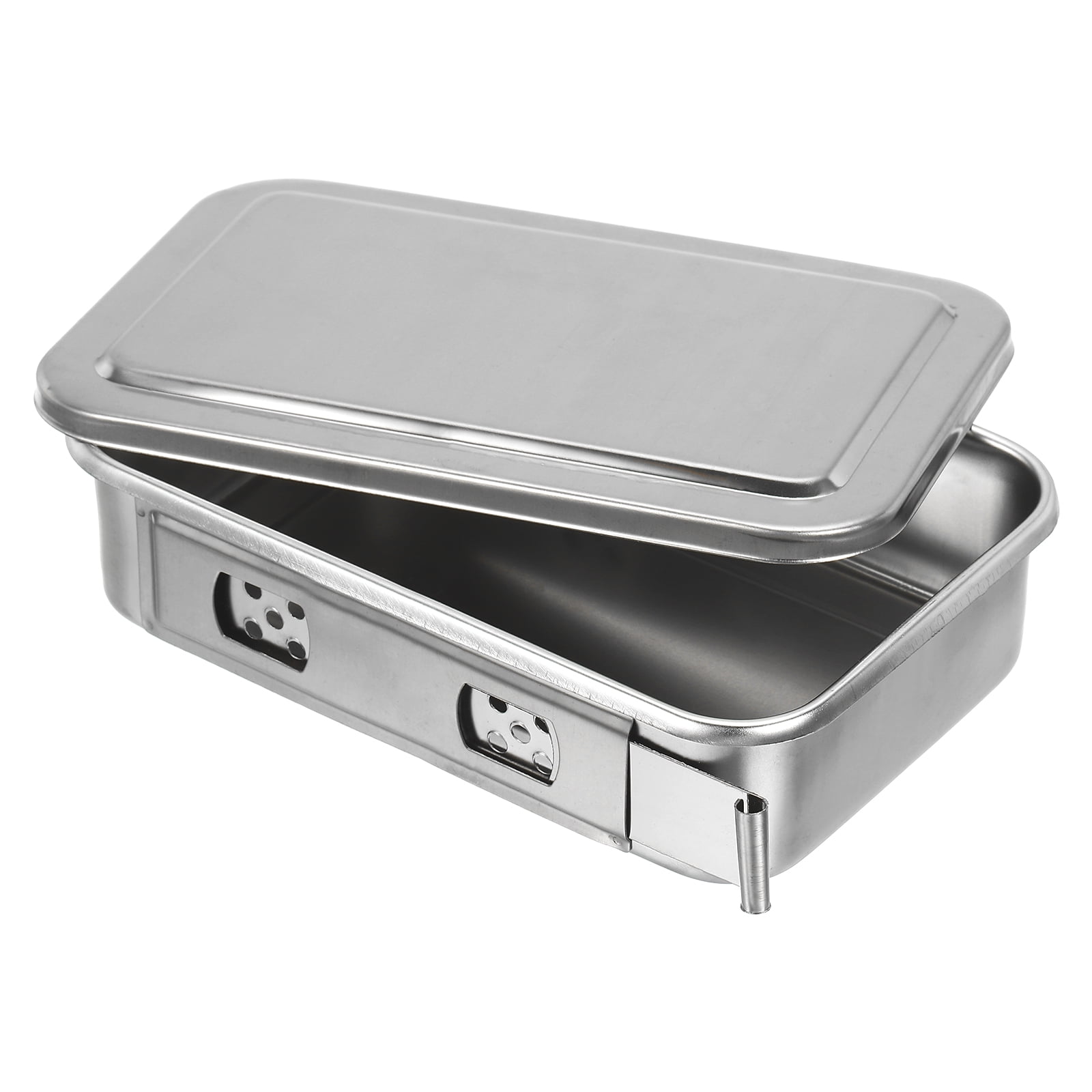 Uxcell Stainless Steel Tray with Holes & Lid, 15x10cm Lab Instrument ...