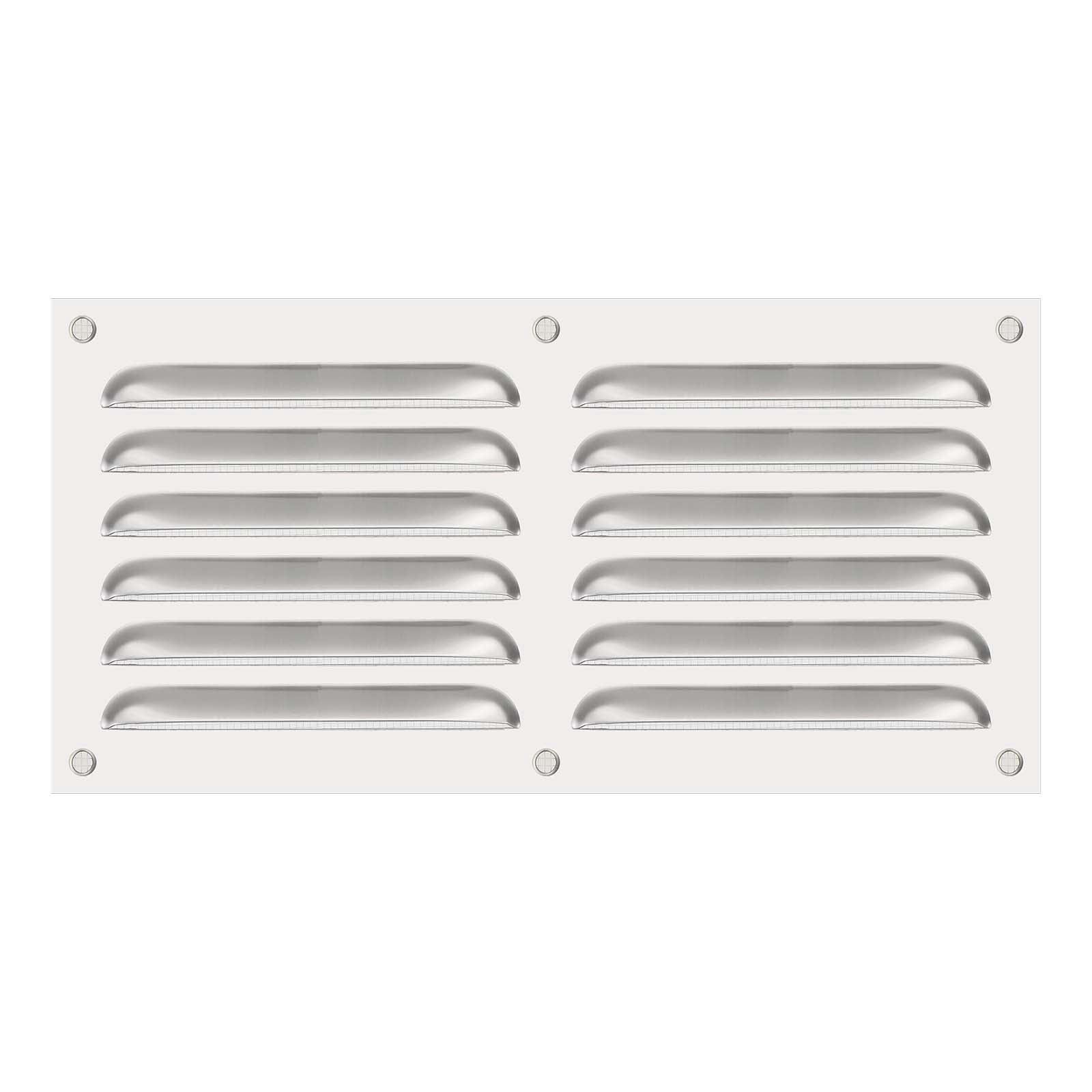 Uxcell 6x12" Stainless Steel Vent Cover Grille Ventilation Cover Built ...
