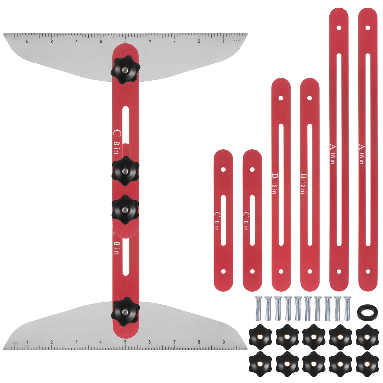 Uxcell Stair Tread Template Tool 9"to 54" Adjustable Length for Stair ...