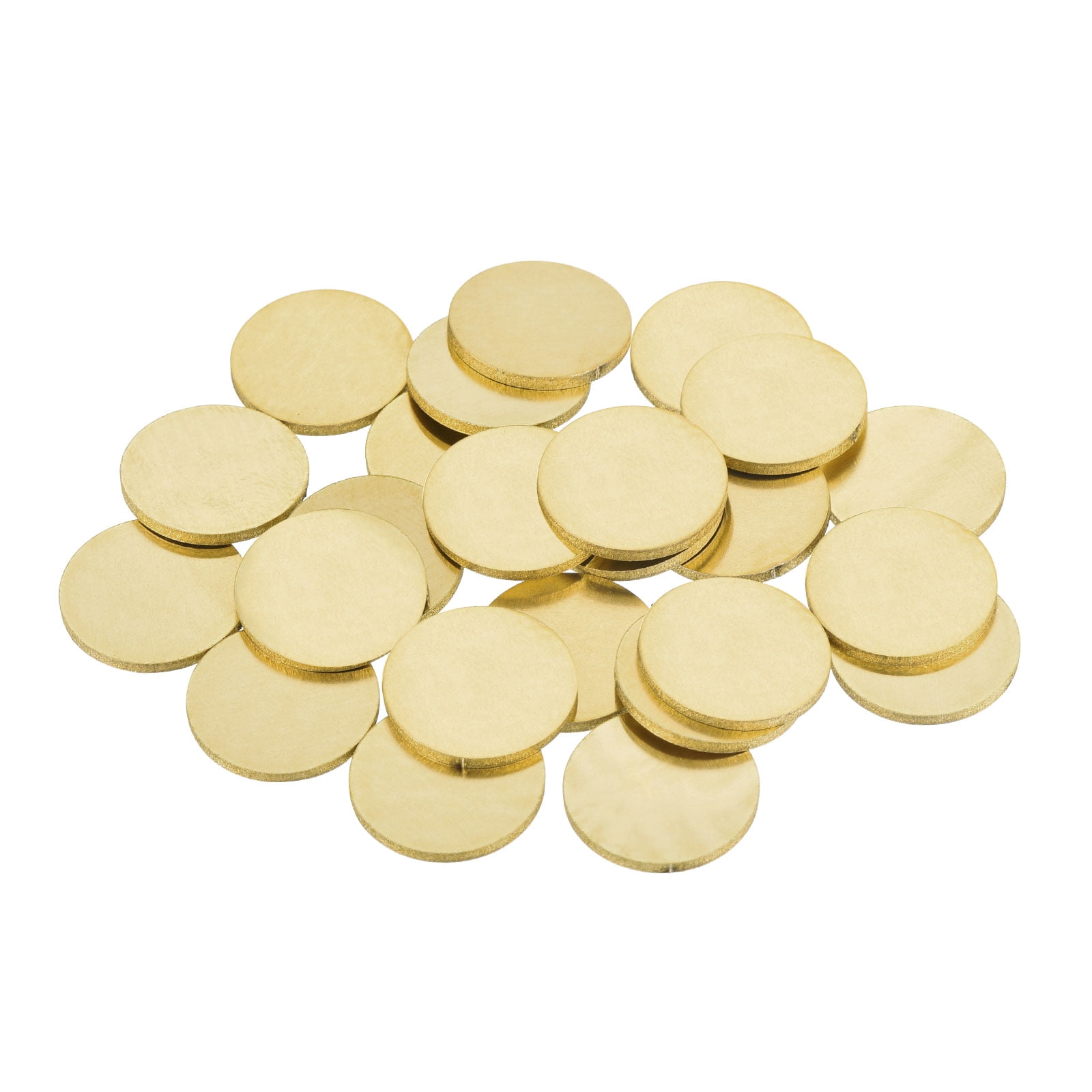 Uxcell Stamping Blank Brass Round DIY Tags Yellow, 18mm/0.7 inch for ...