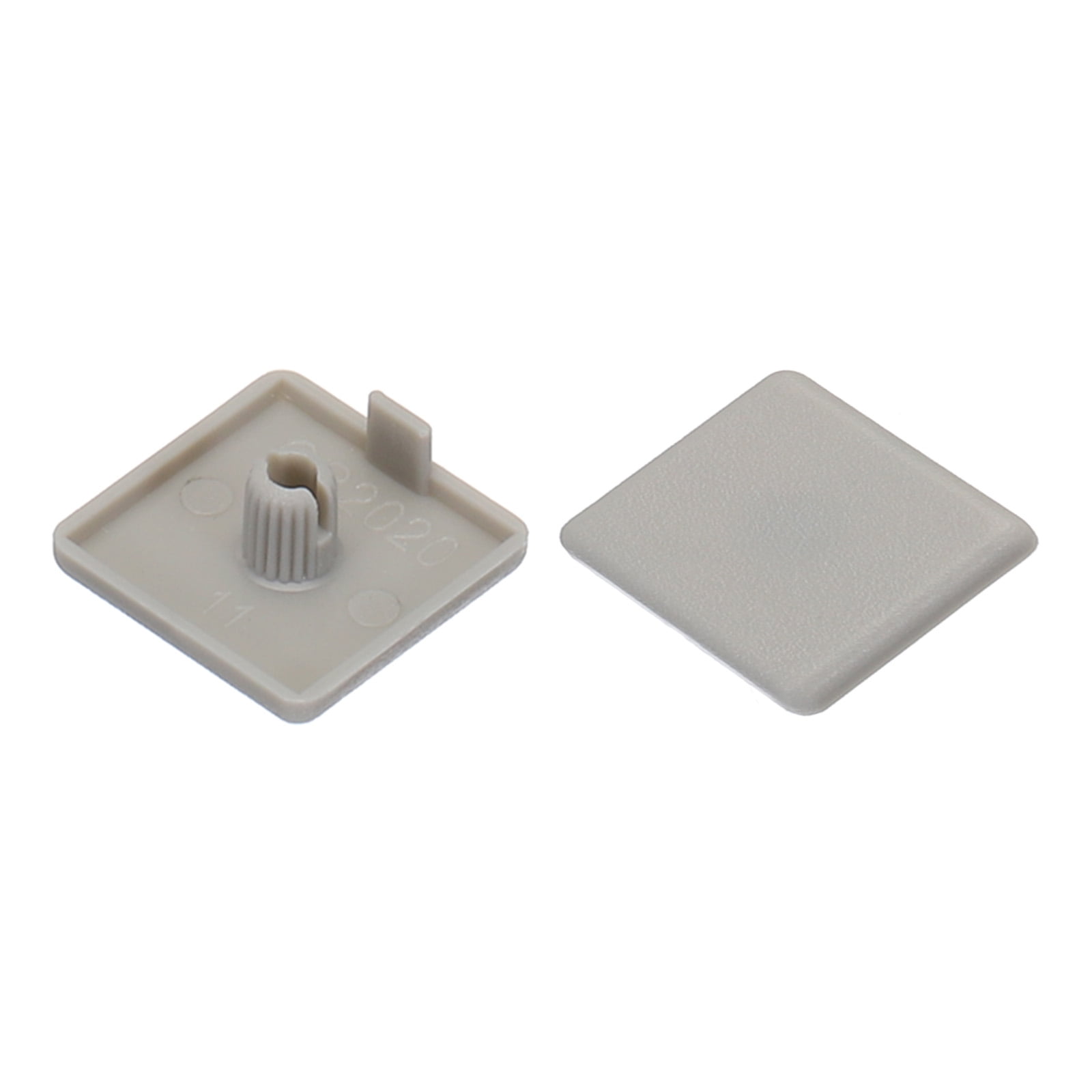 Uxcell Standard Plastic Square Aluminum Extrusion End Cap Grey 20x20mm ...