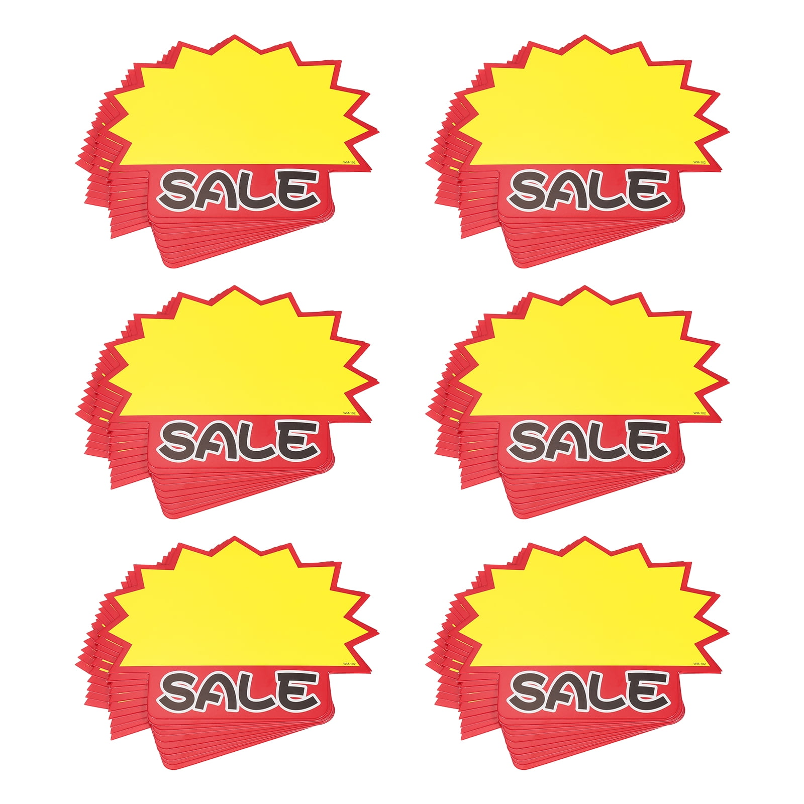 Uxcell Star Burst SALE Normal Signs Price Tags 7 x 5.5 Inch Red Border ...