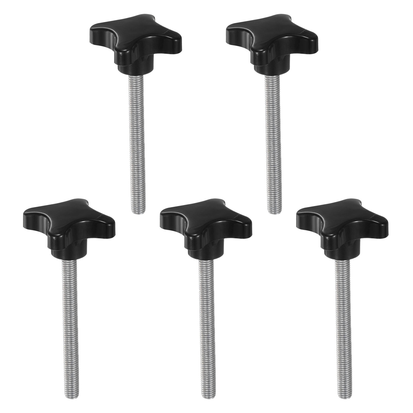 Uxcell Star Clamping Knobs Metric Male Thread 4-Point Plastic Head ...