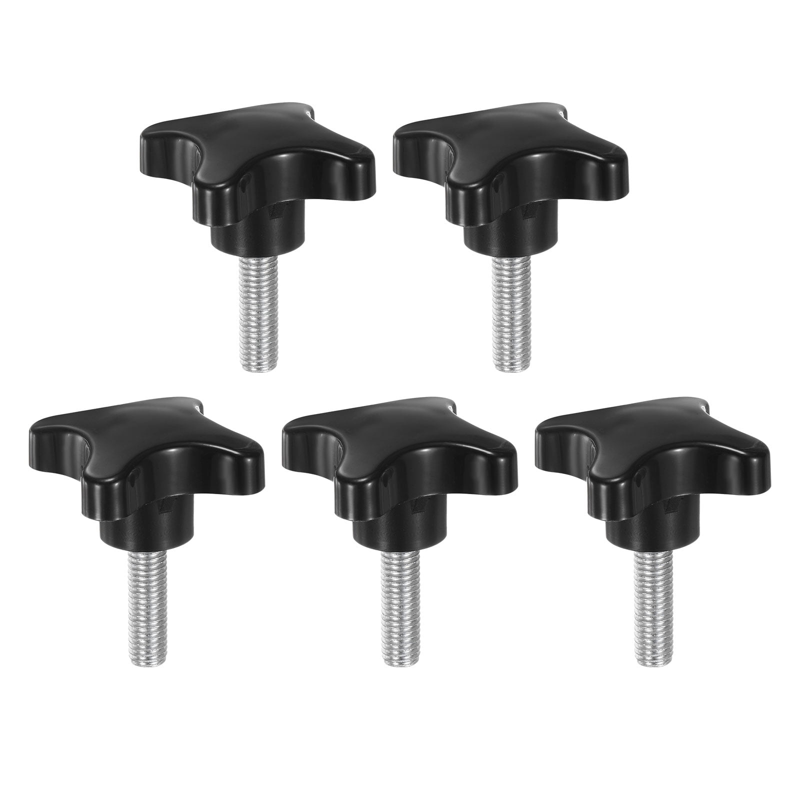 Uxcell Star Clamping Knobs Metric Male Thread 4-Point Plastic Head Threaded Stud Knob Hand Thumb ...