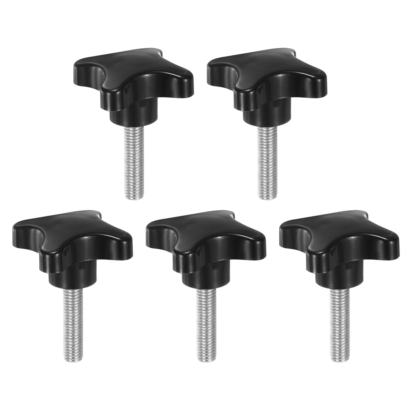 Uxcell Star Clamping Knobs Metric Male Thread 4-Point Plastic Head ...