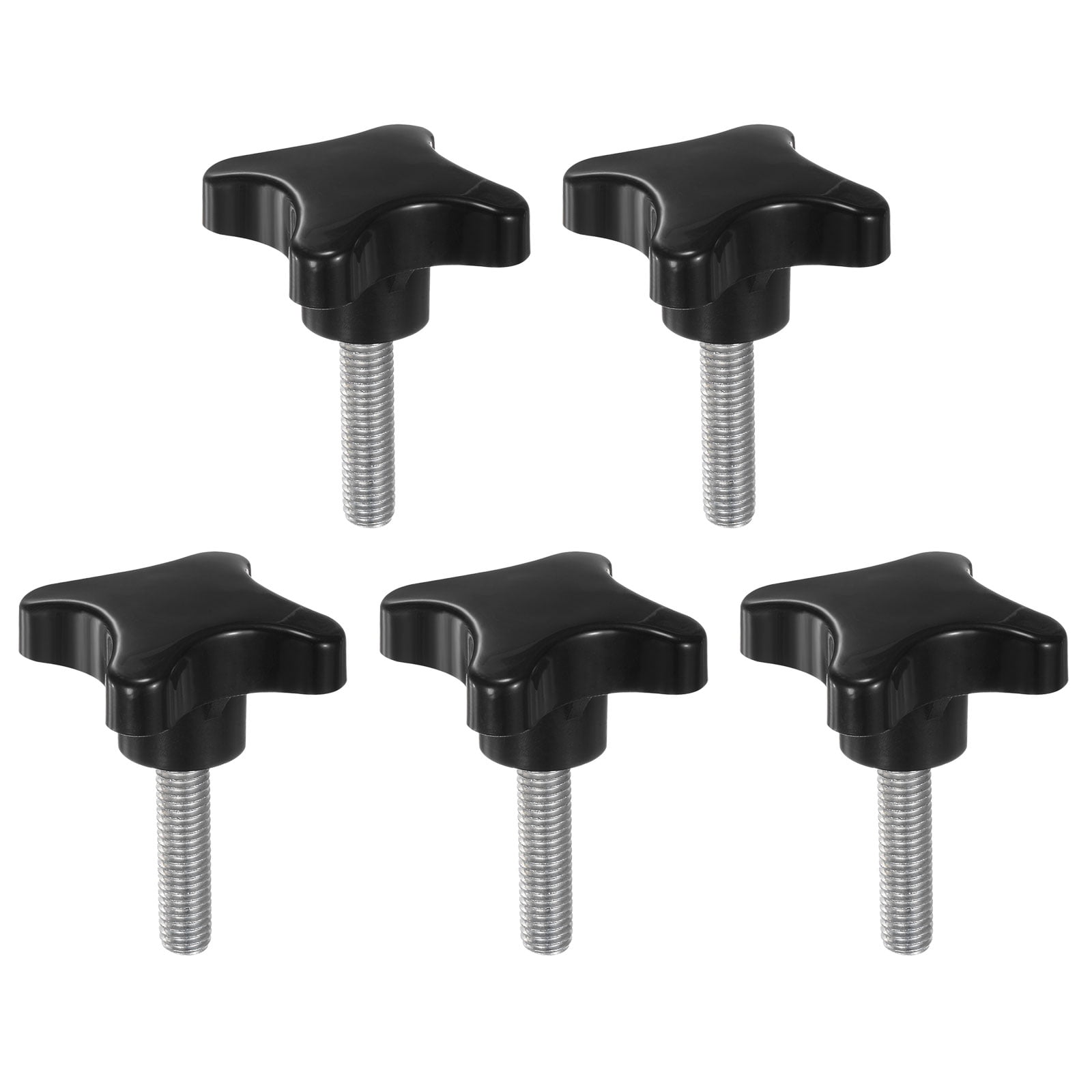 Uxcell Star Clamping Knobs Metric Male Thread 4-Point Plastic Head ...