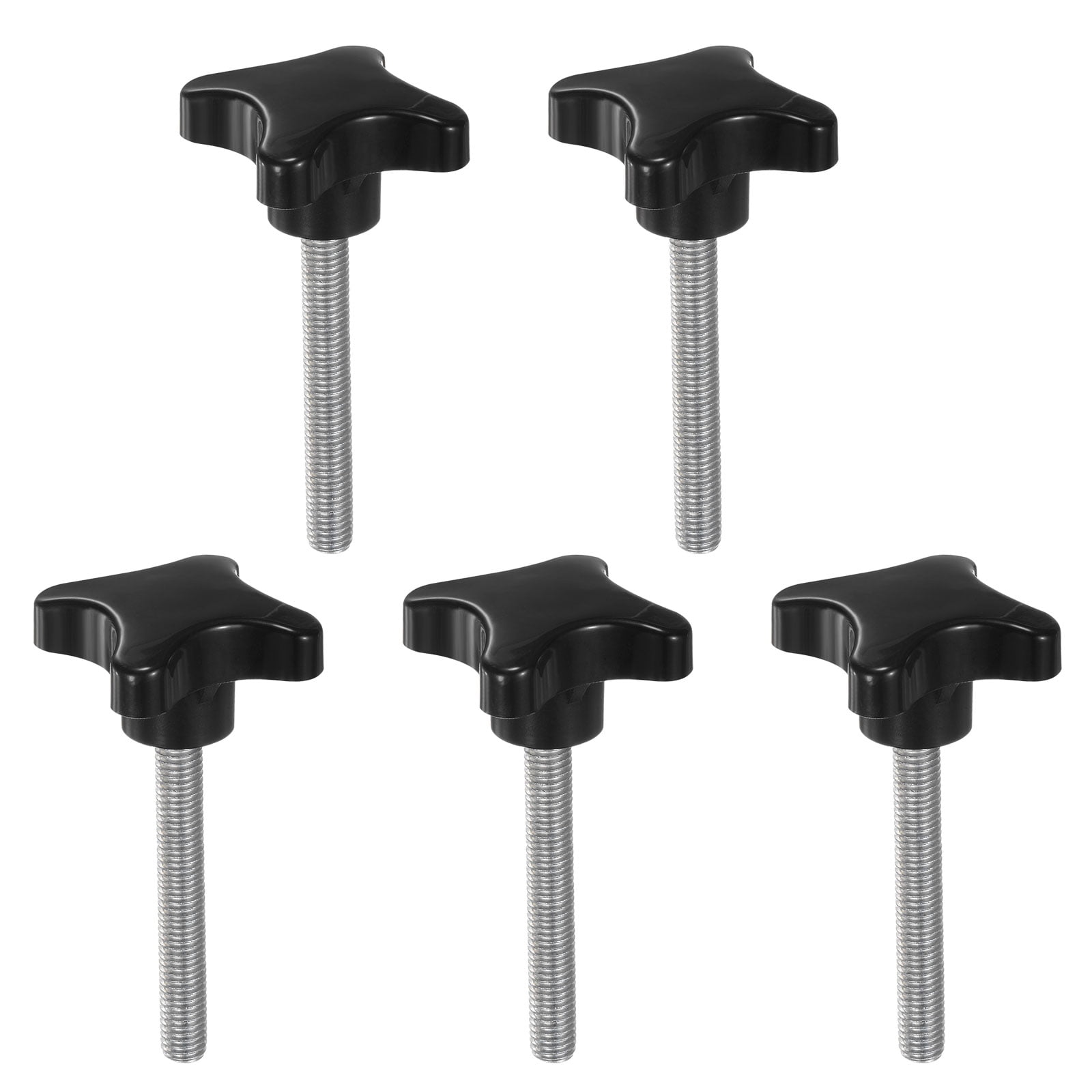 Uxcell Star Clamping Knobs Metric Male Thread 4-Point Plastic Head Threaded Stud Knob Hand Thumb ...
