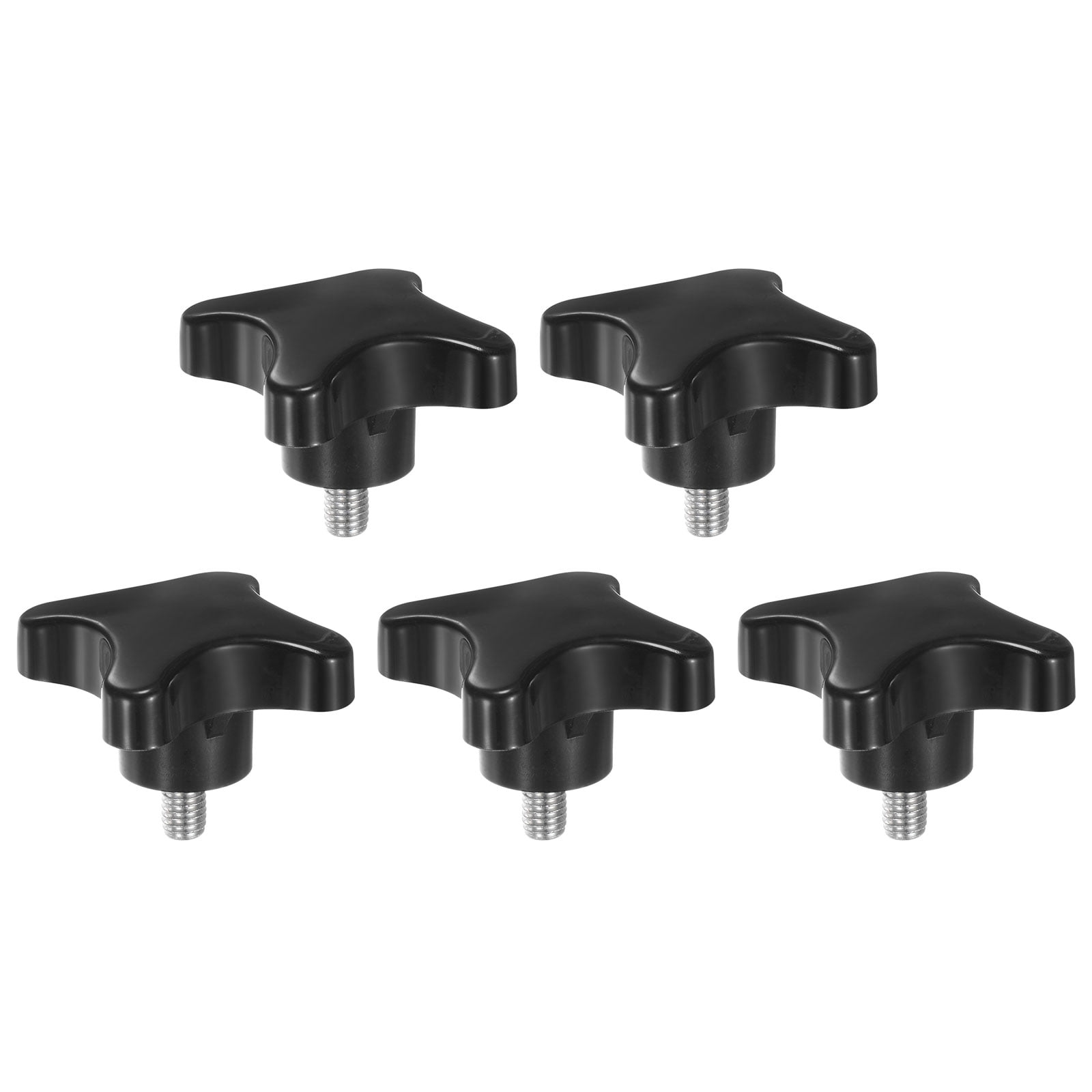 Uxcell Star Clamping Knobs Metric Male Thread 4-Point Plastic Head Threaded Stud Knob Hand Thumb ...